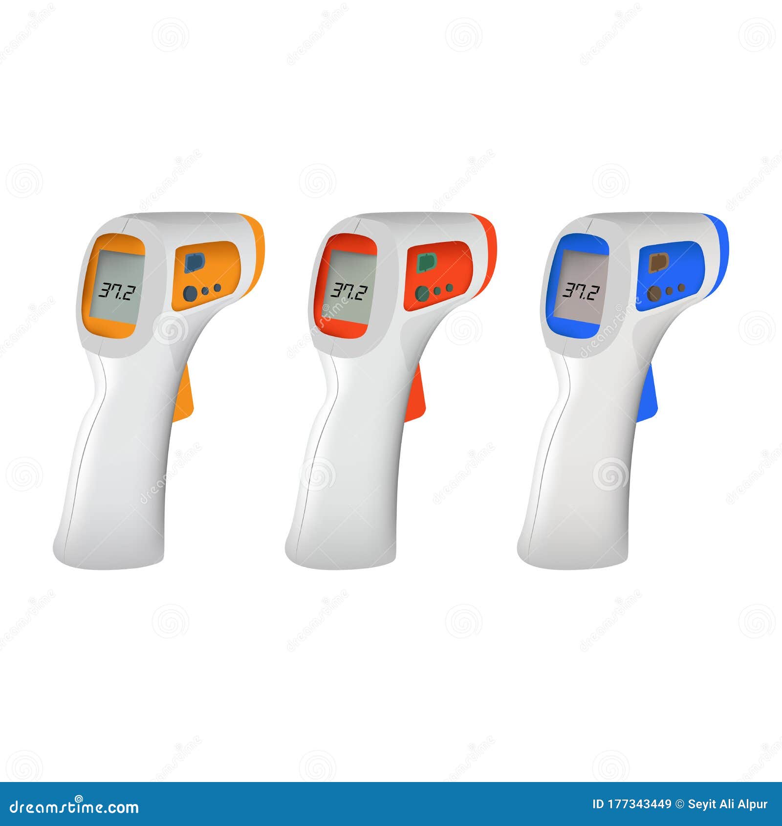 Vector digital thermometer stock illustration. Illustration of celsius ...