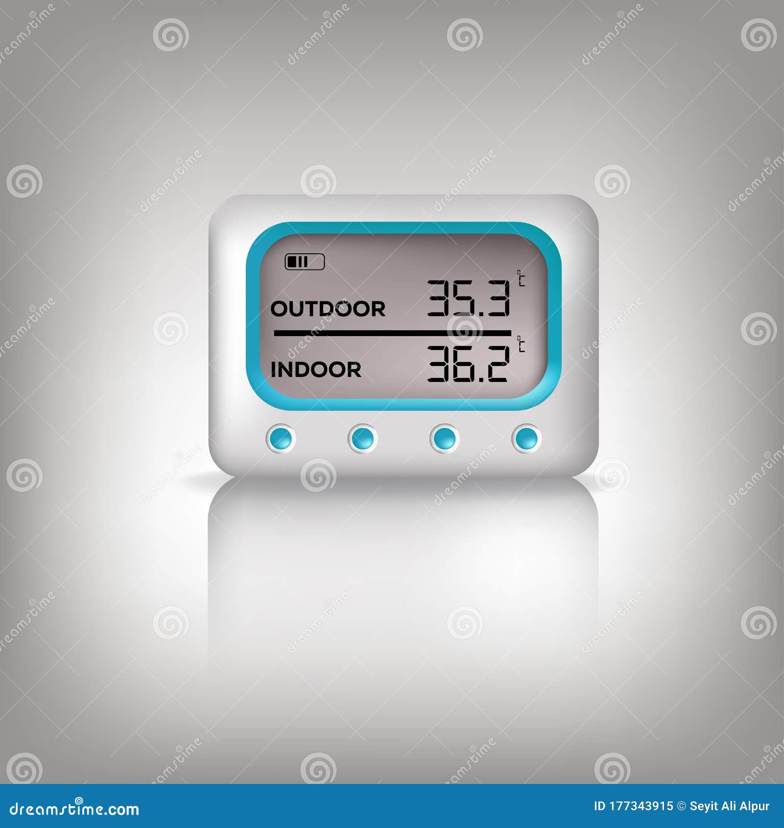 Vector digital thermometer stock illustration. Illustration of 2019ncov ...