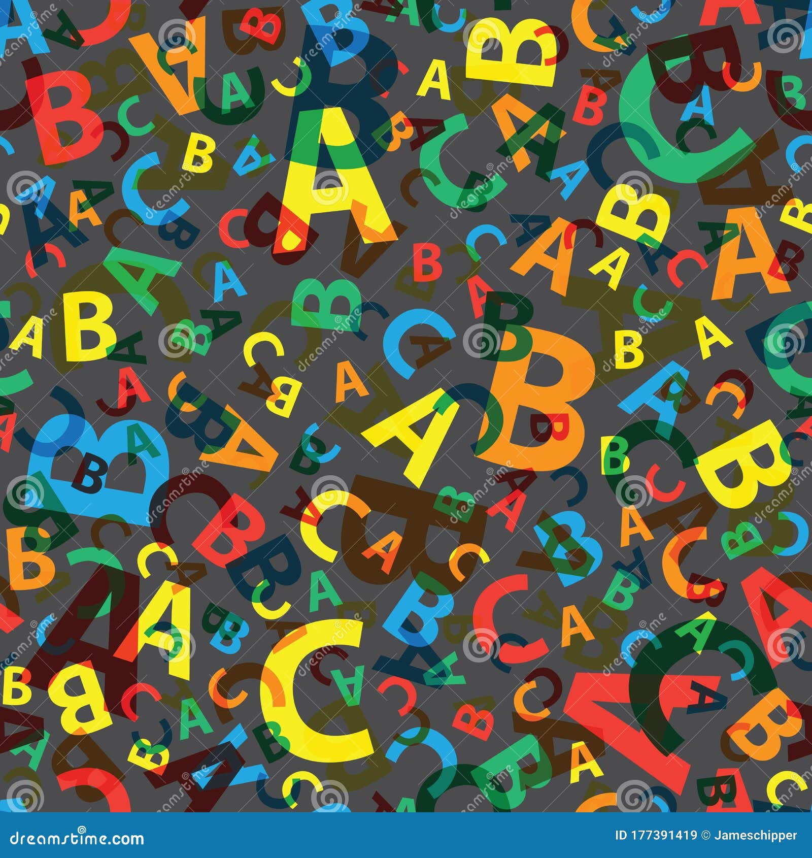 Multicoloured Abc Letter Background Seamless Stock Vector ...