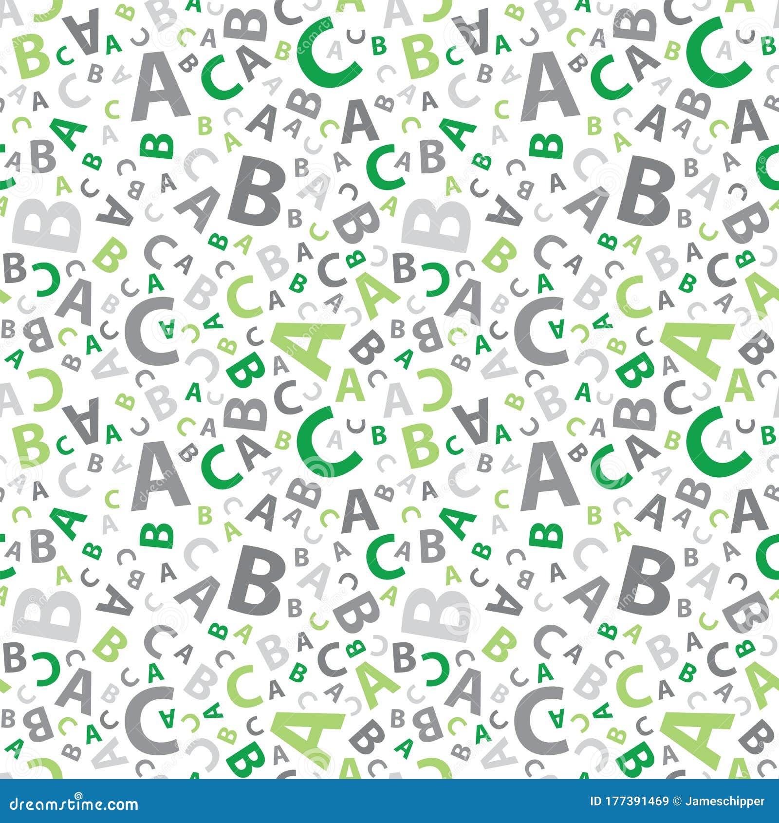 Green and Grey Abc Letter Background Seamless Stock Vector ...
