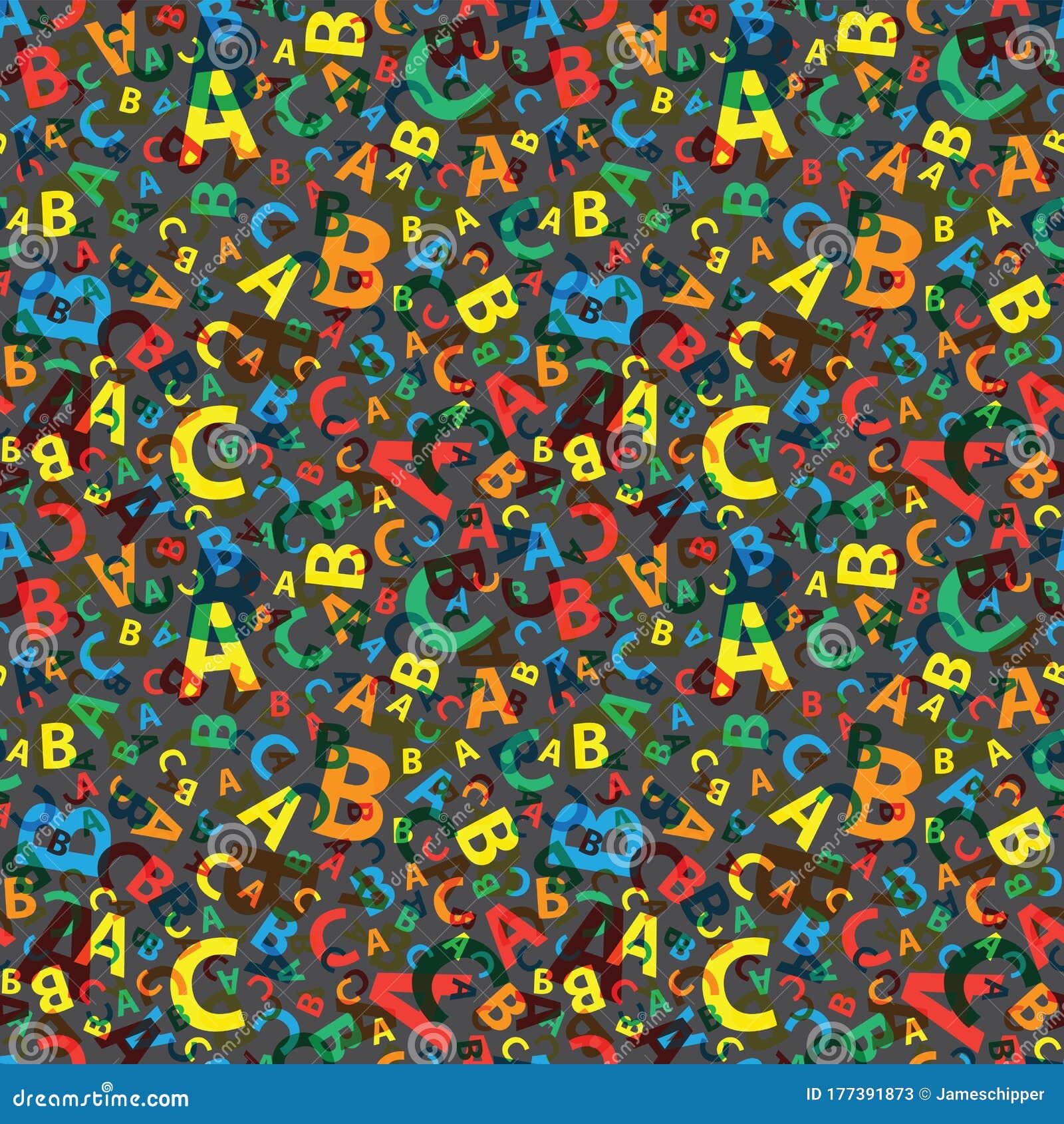 Multicoloured Abc Letter Background Seamless Stock Vector ...