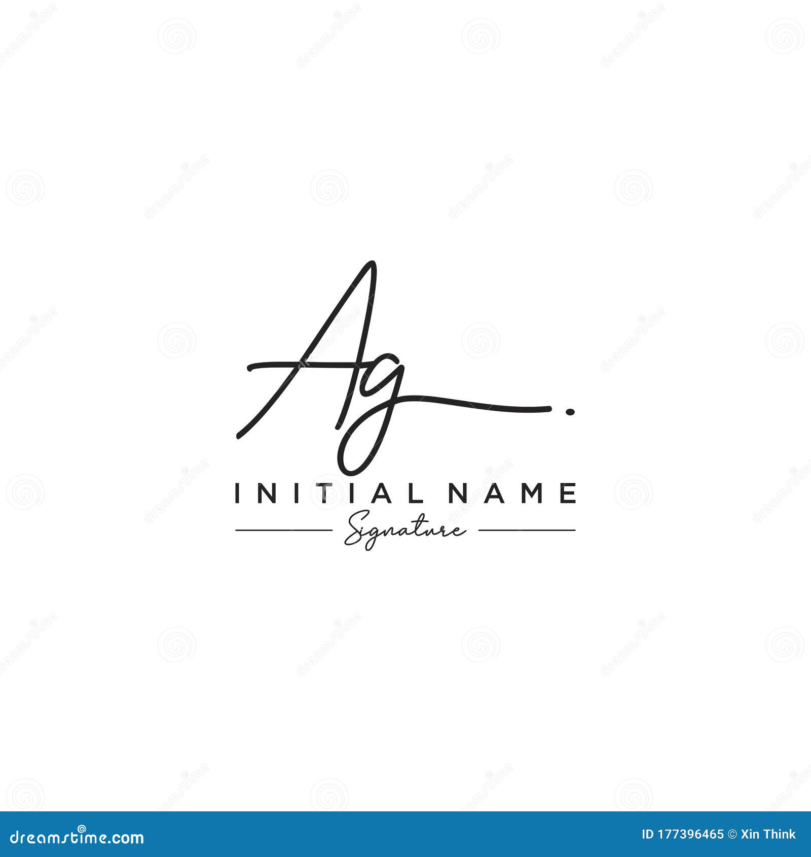 Letter AG Signature Logo Template Vector Stock Vector - Illustration of ...
