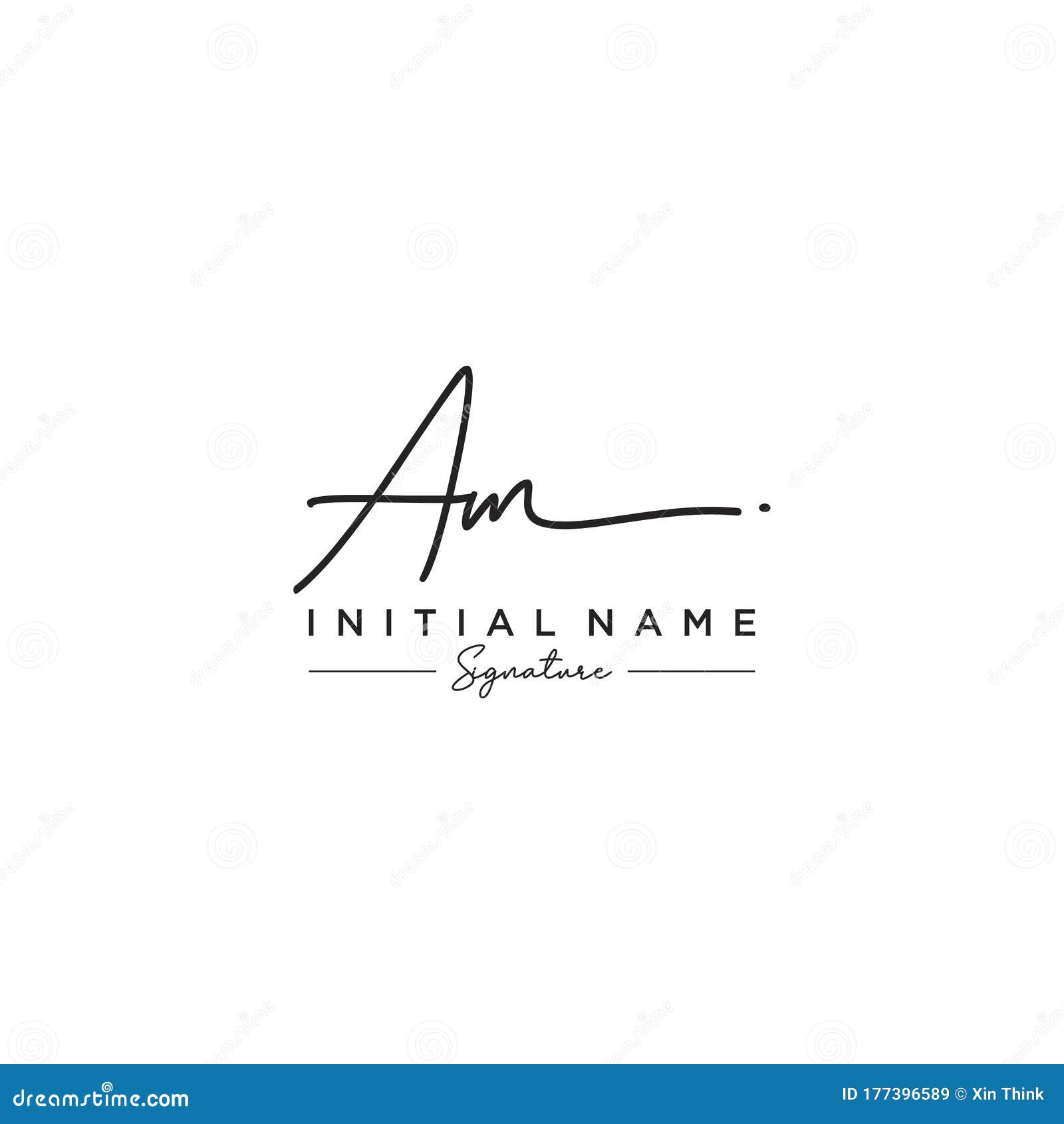Letter am Signature Logo Template Vector Stock Vector - Illustration of ...