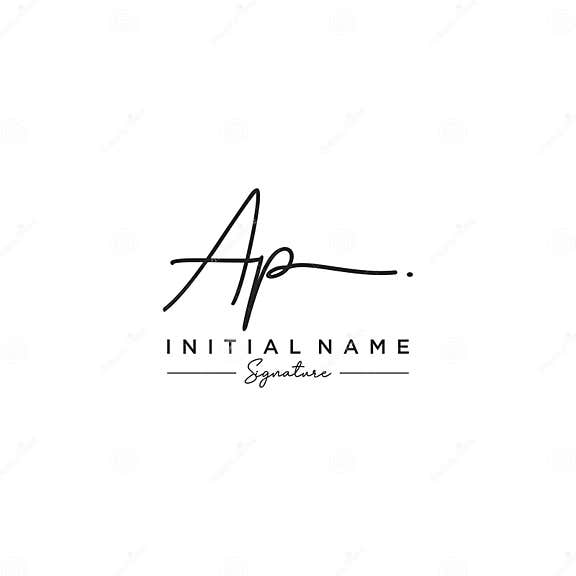 Letter AP Signature Logo Template Vector Stock Vector - Illustration of ...