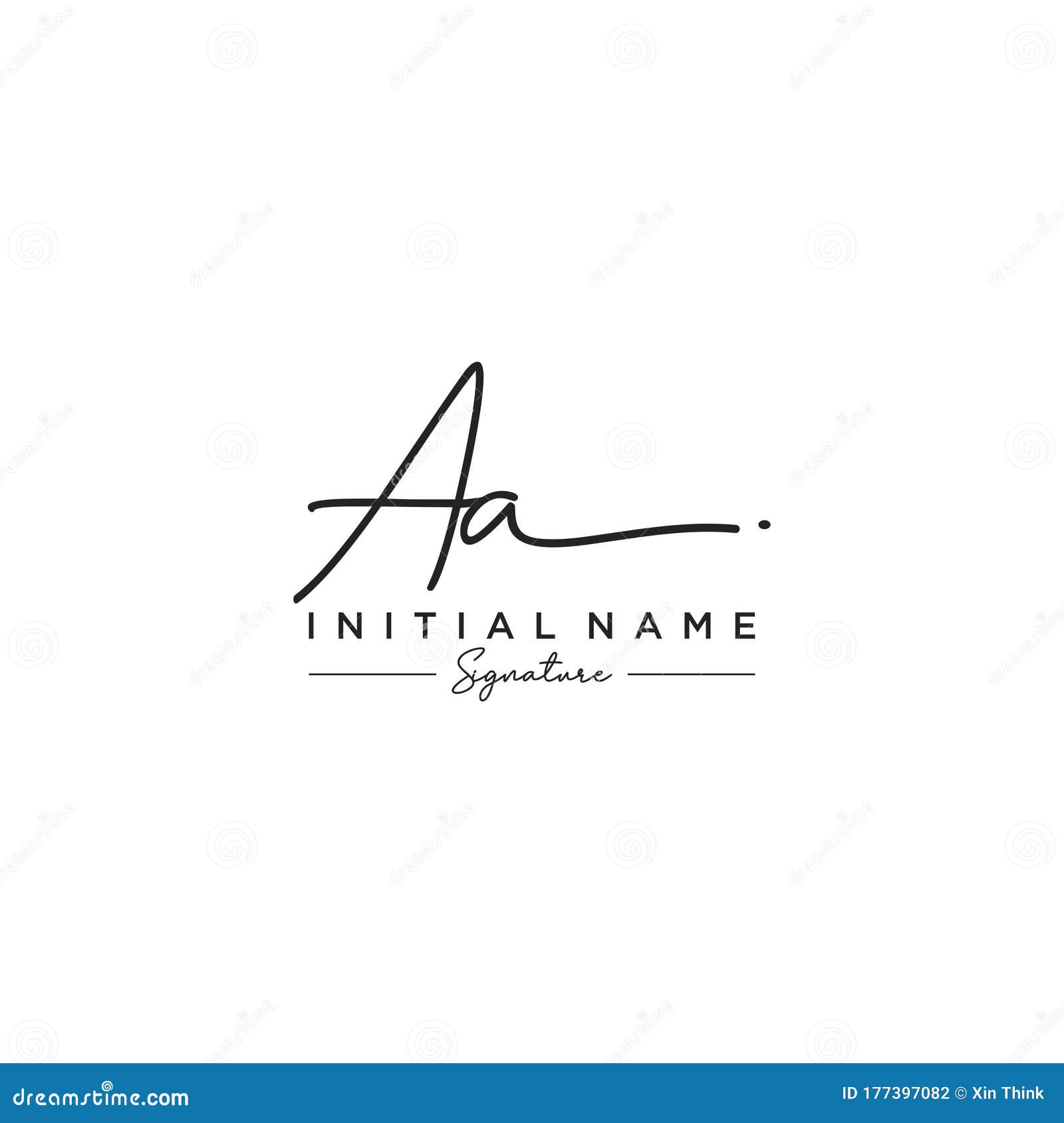 Letter AA Signature Logo Template Vector Stock Illustration ...
