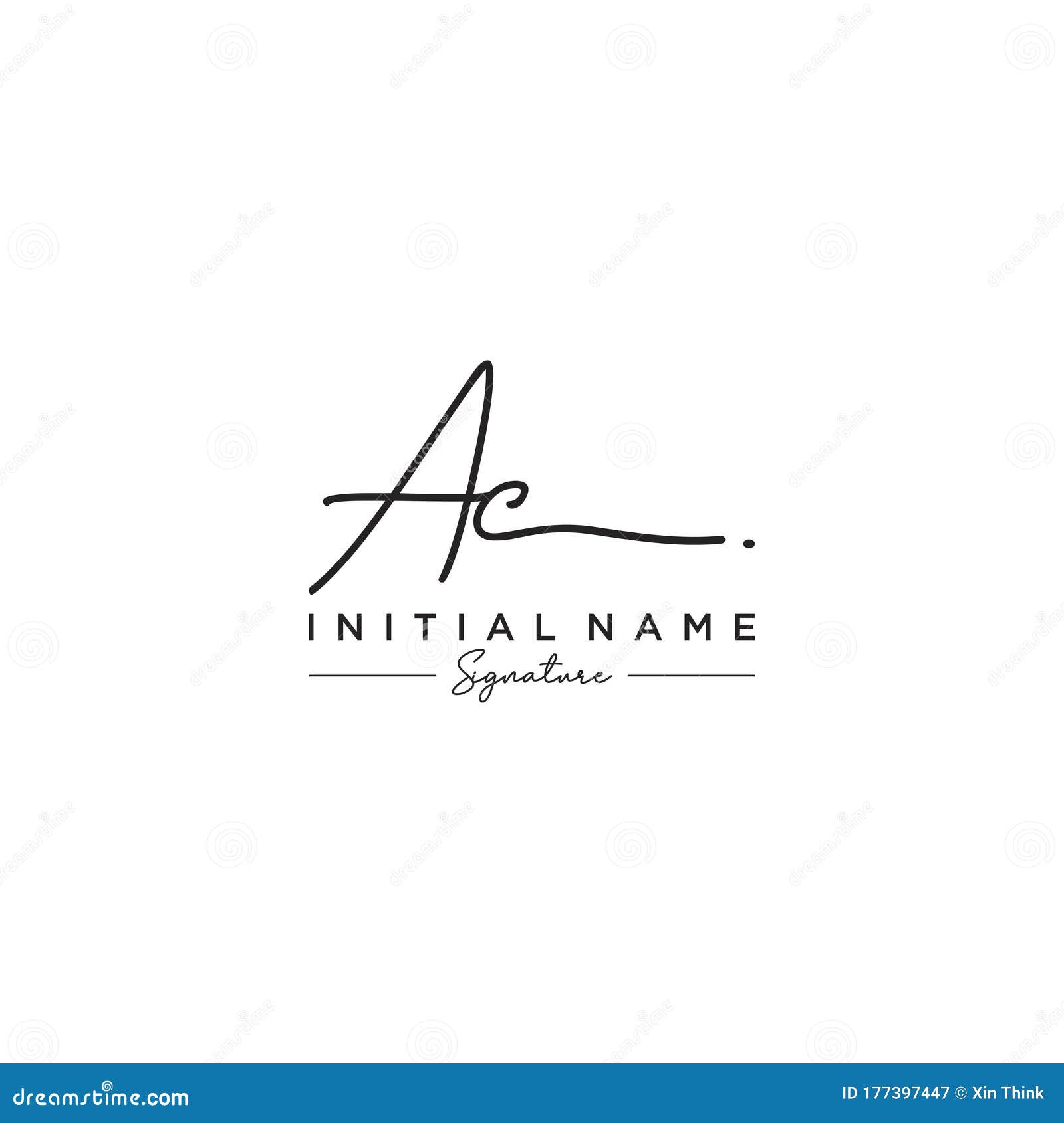 Letter AC Signature Logo Template Vector Stock Illustration ...