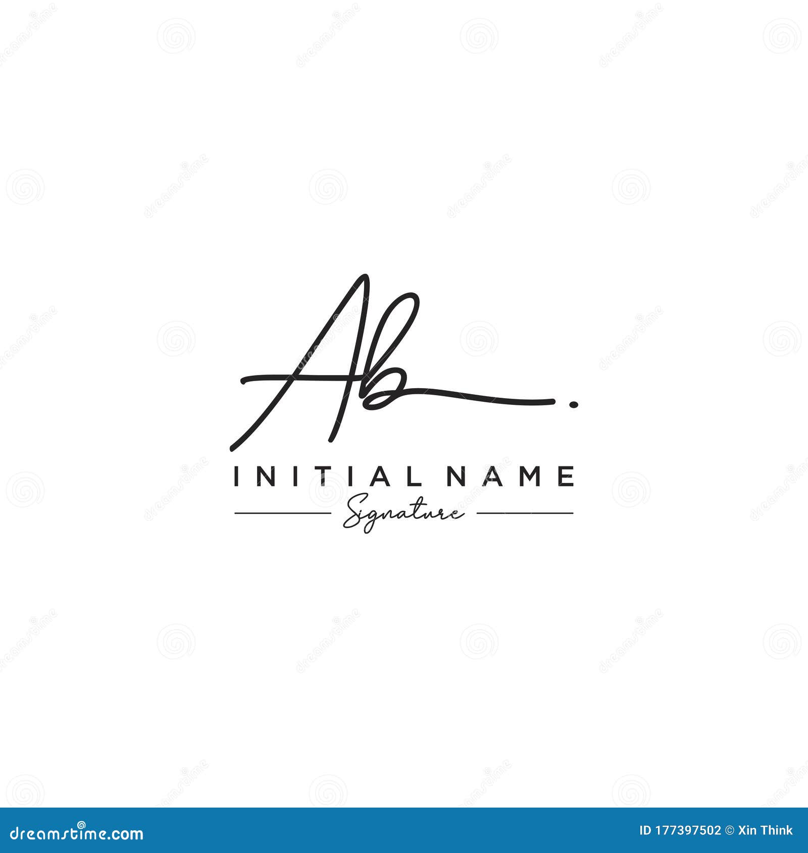 Letter AB Signature Logo Template Vector Stock Vector - Illustration of ...