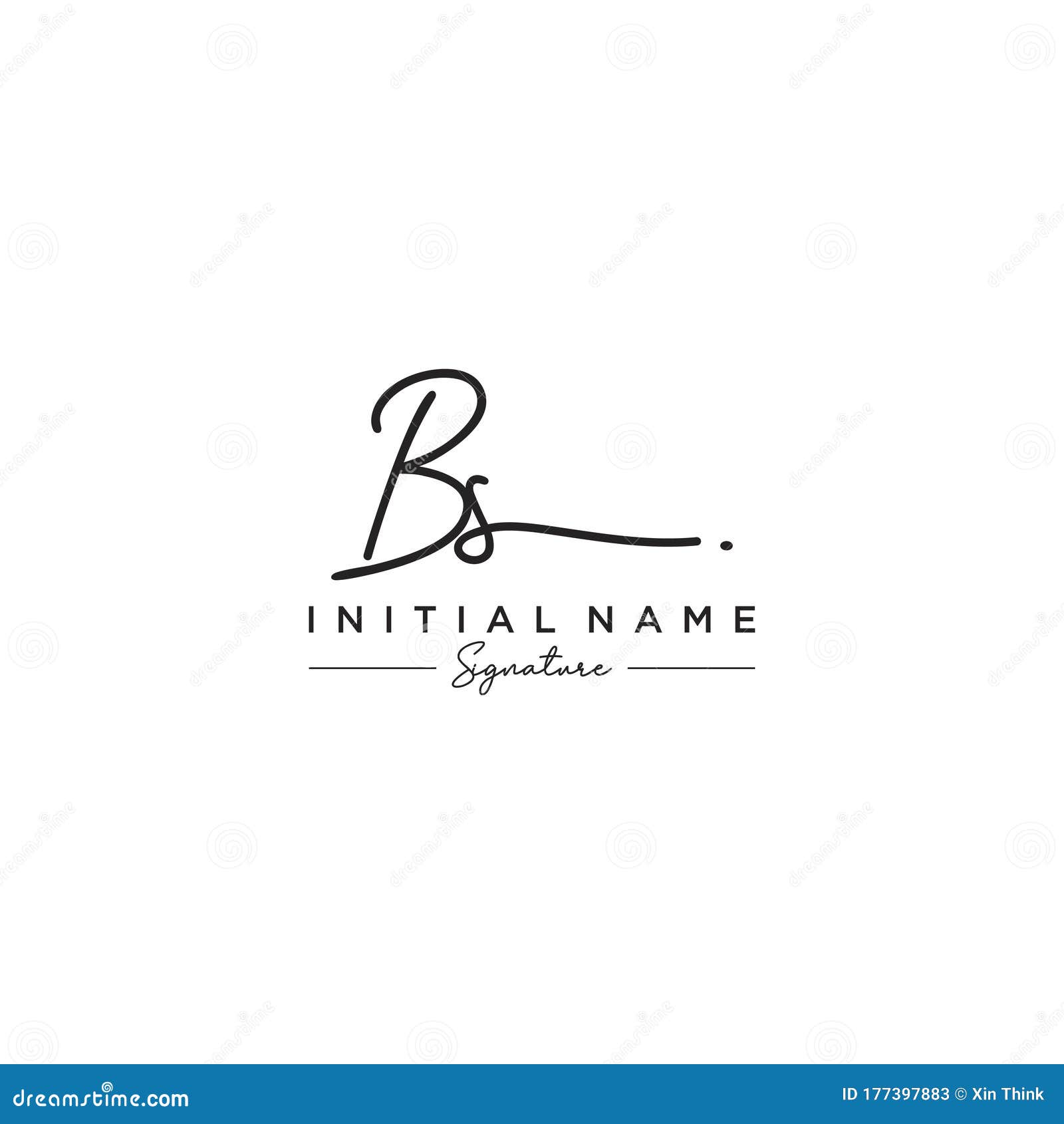 Letter BS Signature Logo Template Vector Stock Vector - Illustration of ...