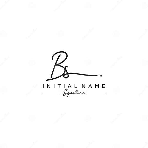 Letter BS Signature Logo Template Vector Stock Vector - Illustration of ...