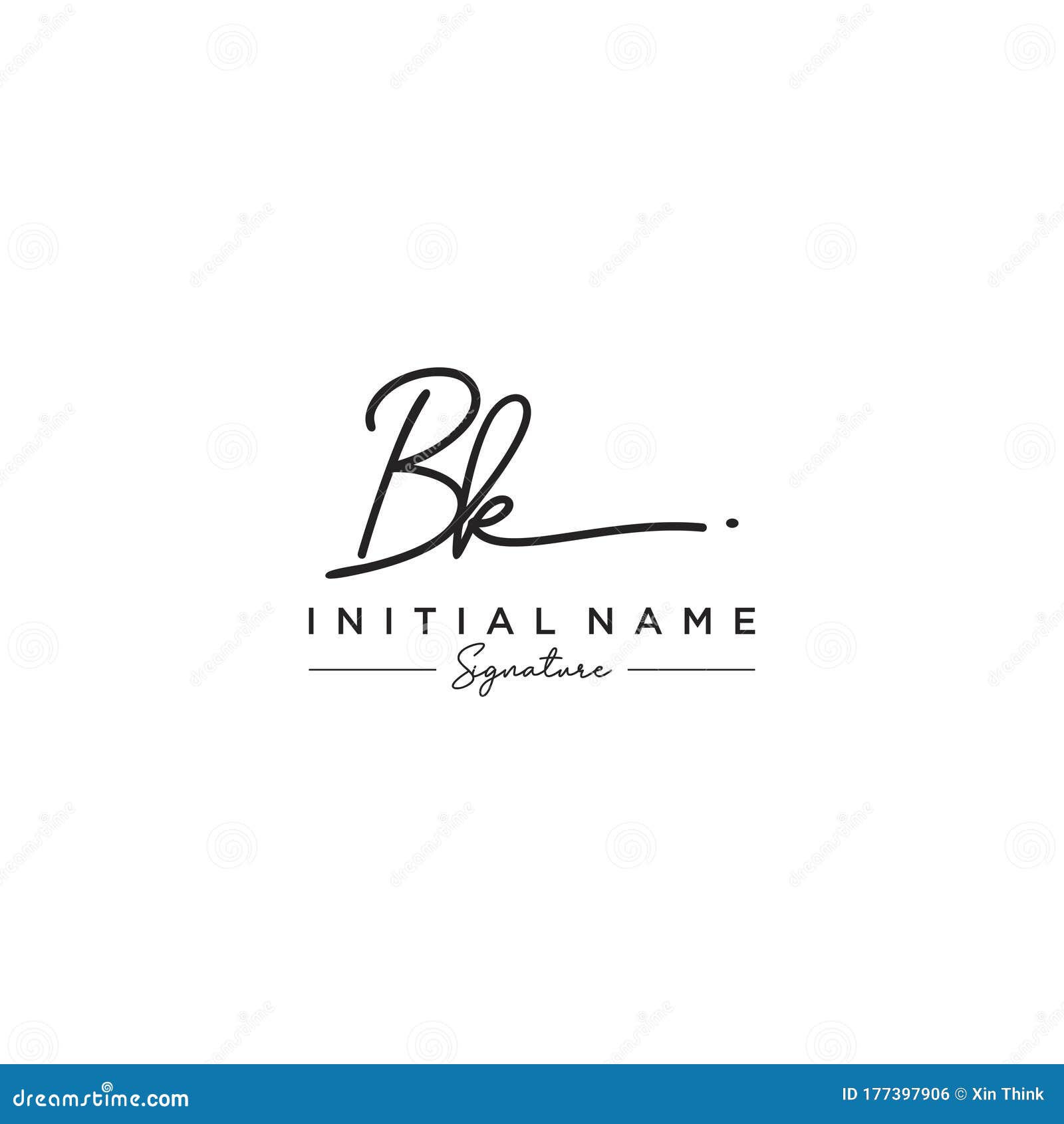 Letter BK Signature Logo Template Vector Stock Vector - Illustration of ...