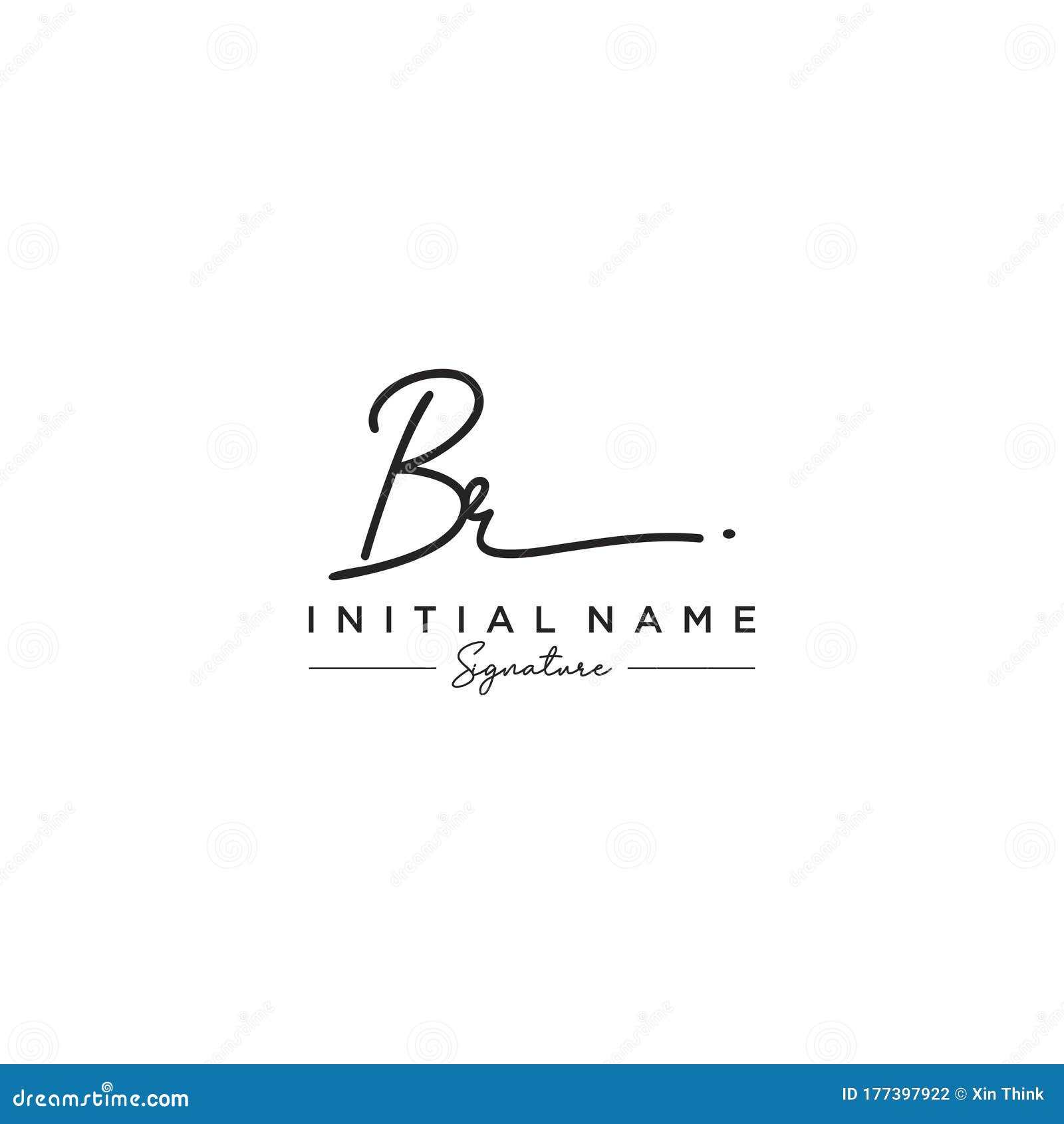 Letter BR Signature Logo Template Vector Stock Vector - Illustration of ...