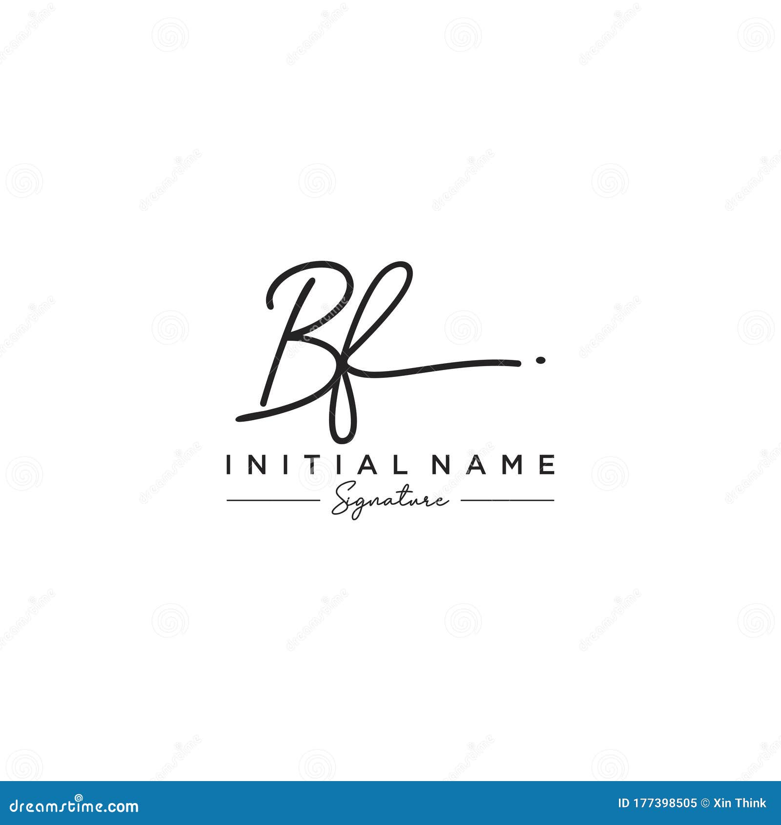 Letter BF Signature Logo Template Vector Stock Illustration ...