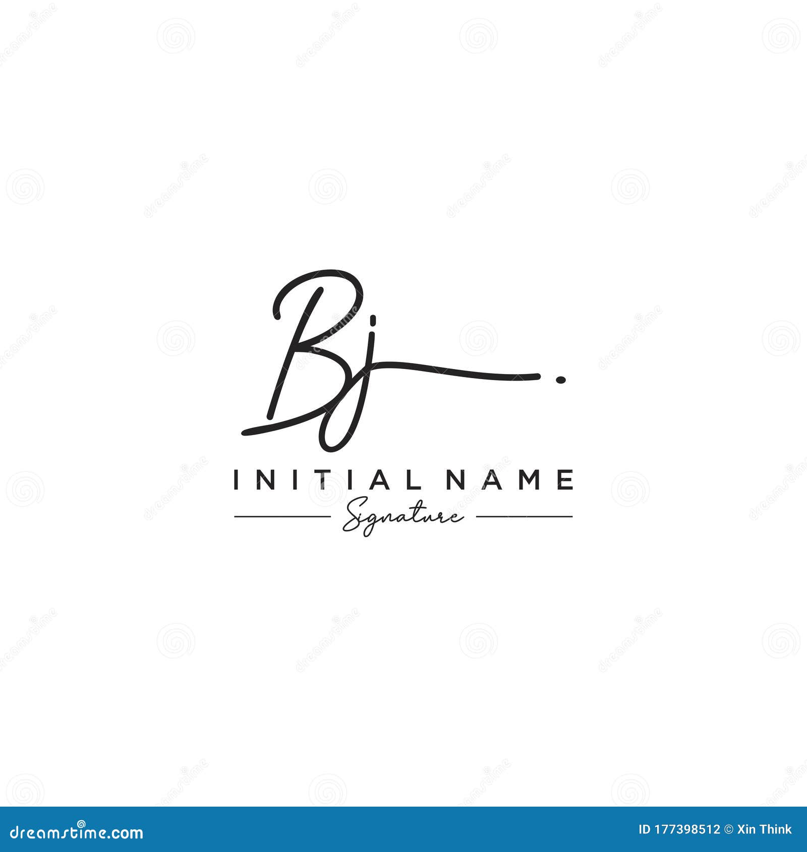 Letter BJ Signature Logo Template Vector Stock Vector - Illustration of ...