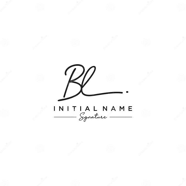 Letter BL Signature Logo Template Vector Stock Illustration ...