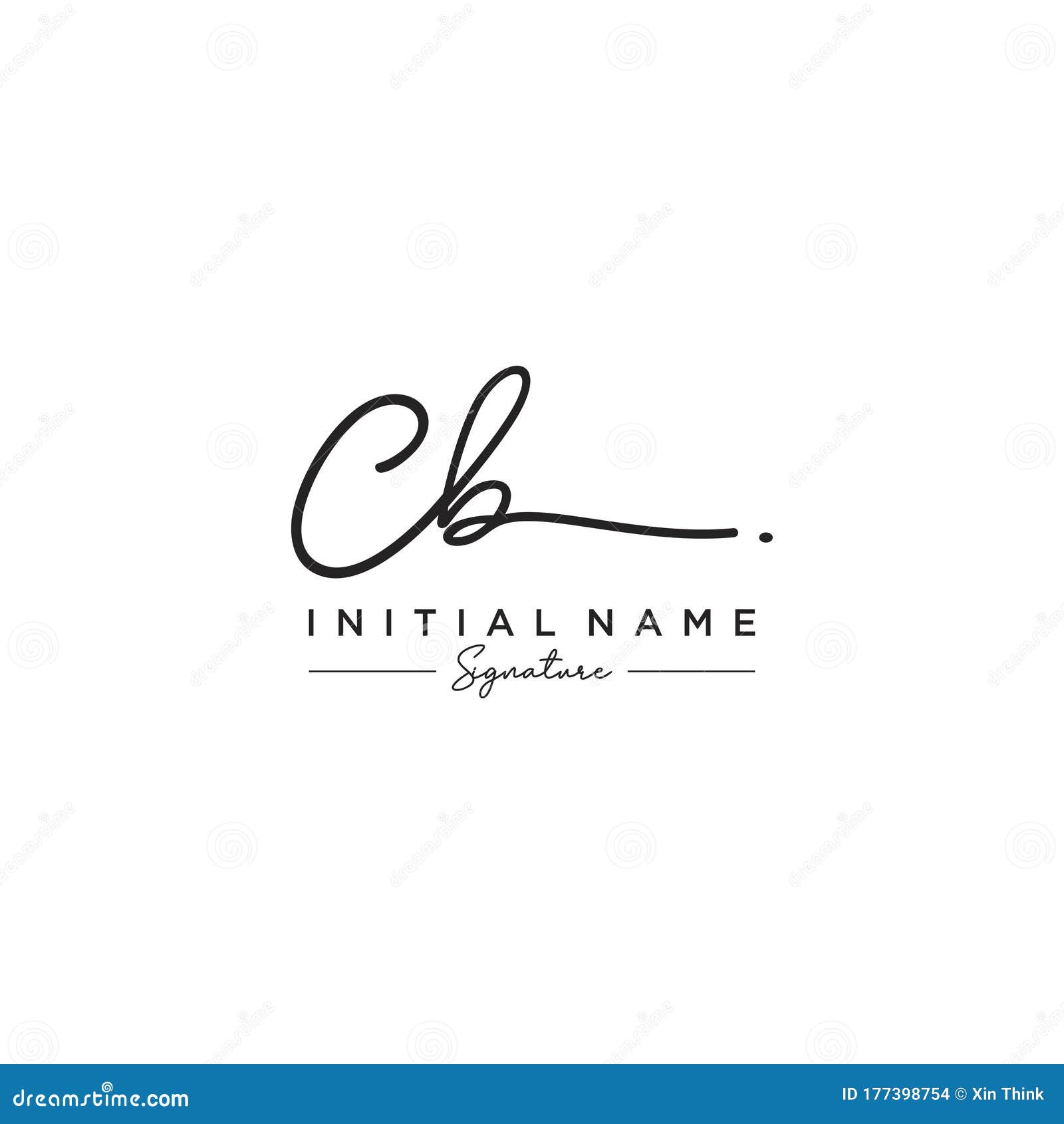 Letter CB Signature Logo Template Vector Stock Vector - Illustration of ...