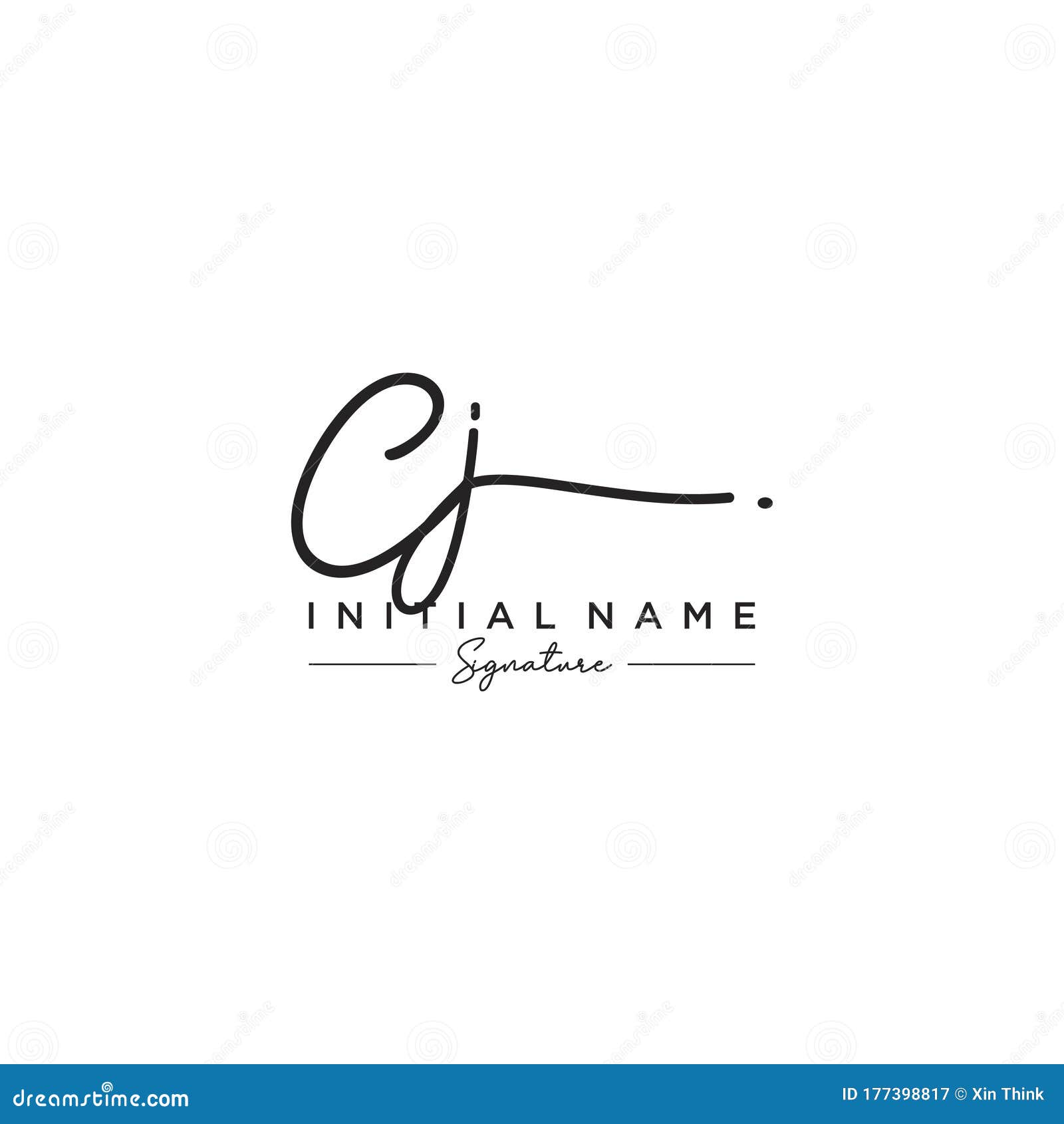 Letter CJ Signature Logo Template Vector Stock Vector - Illustration of ...