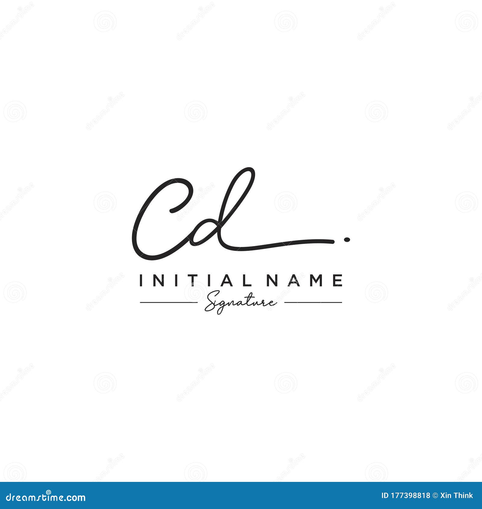 Letter CD Signature Logo Template Vector Stock Vector - Illustration of ...