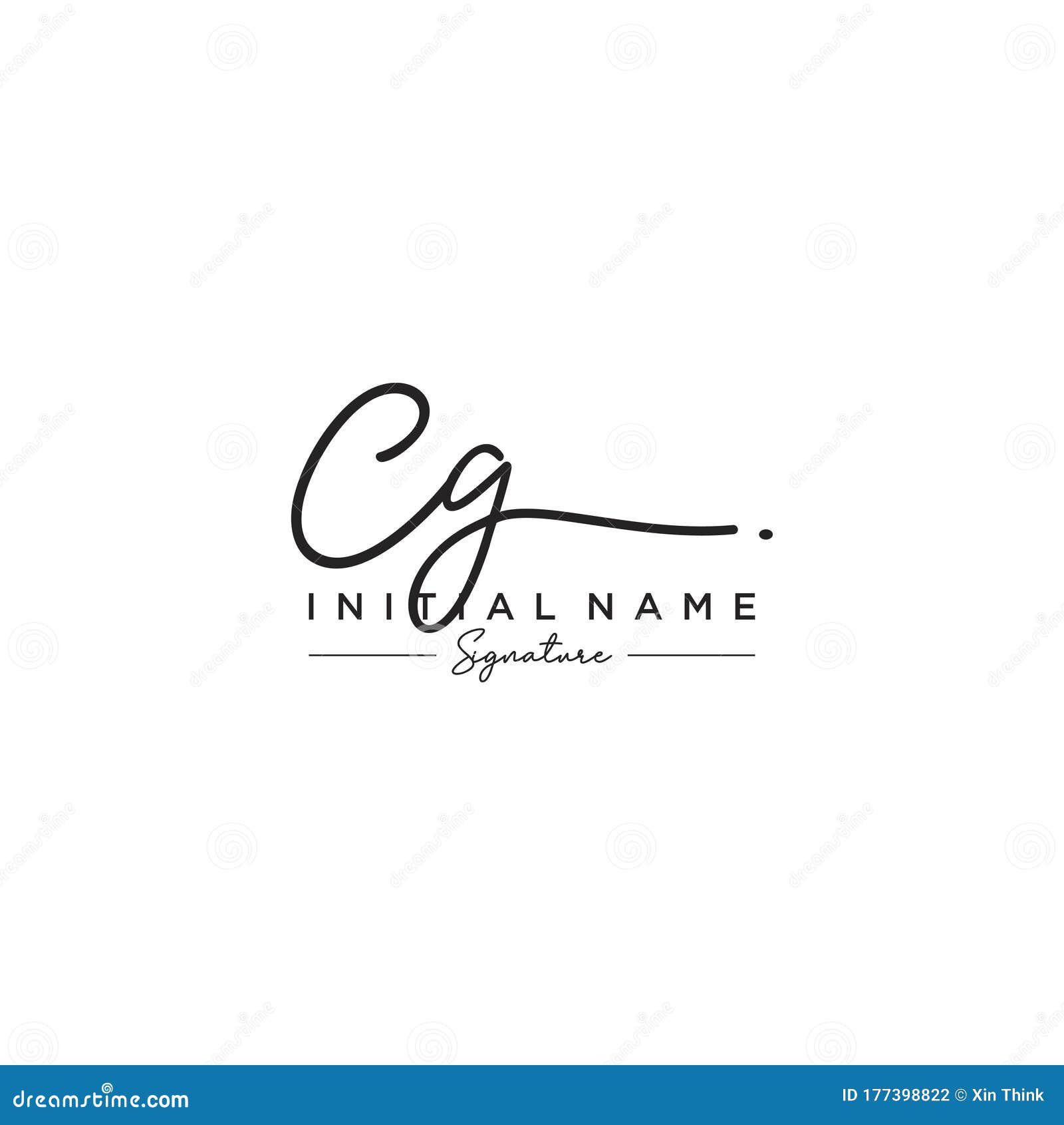 Letter CG Signature Logo Template Vector Stock Vector - Illustration of ...
