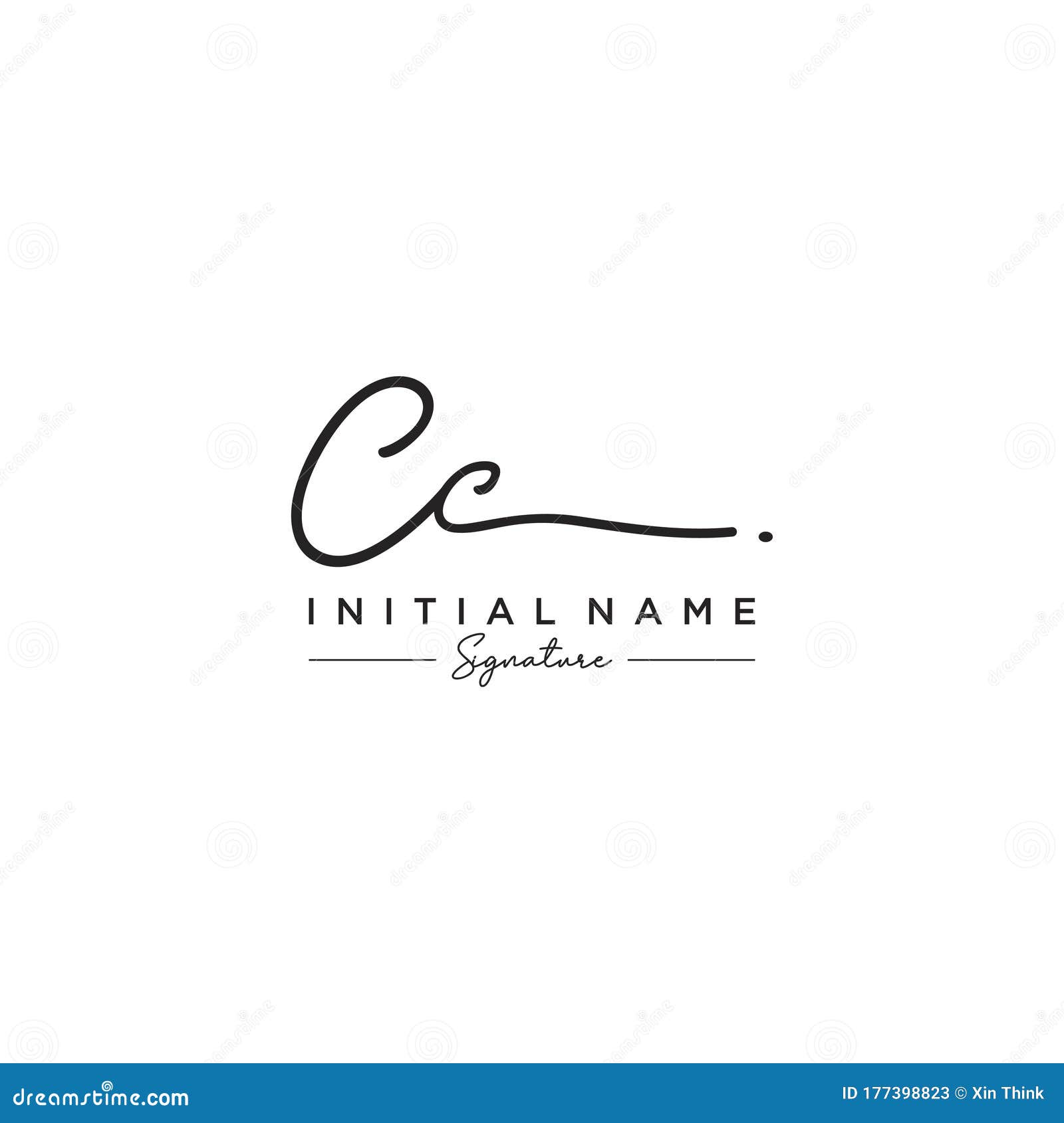 Letter CC Signature Logo Template Vector Stock Vector - Illustration of ...