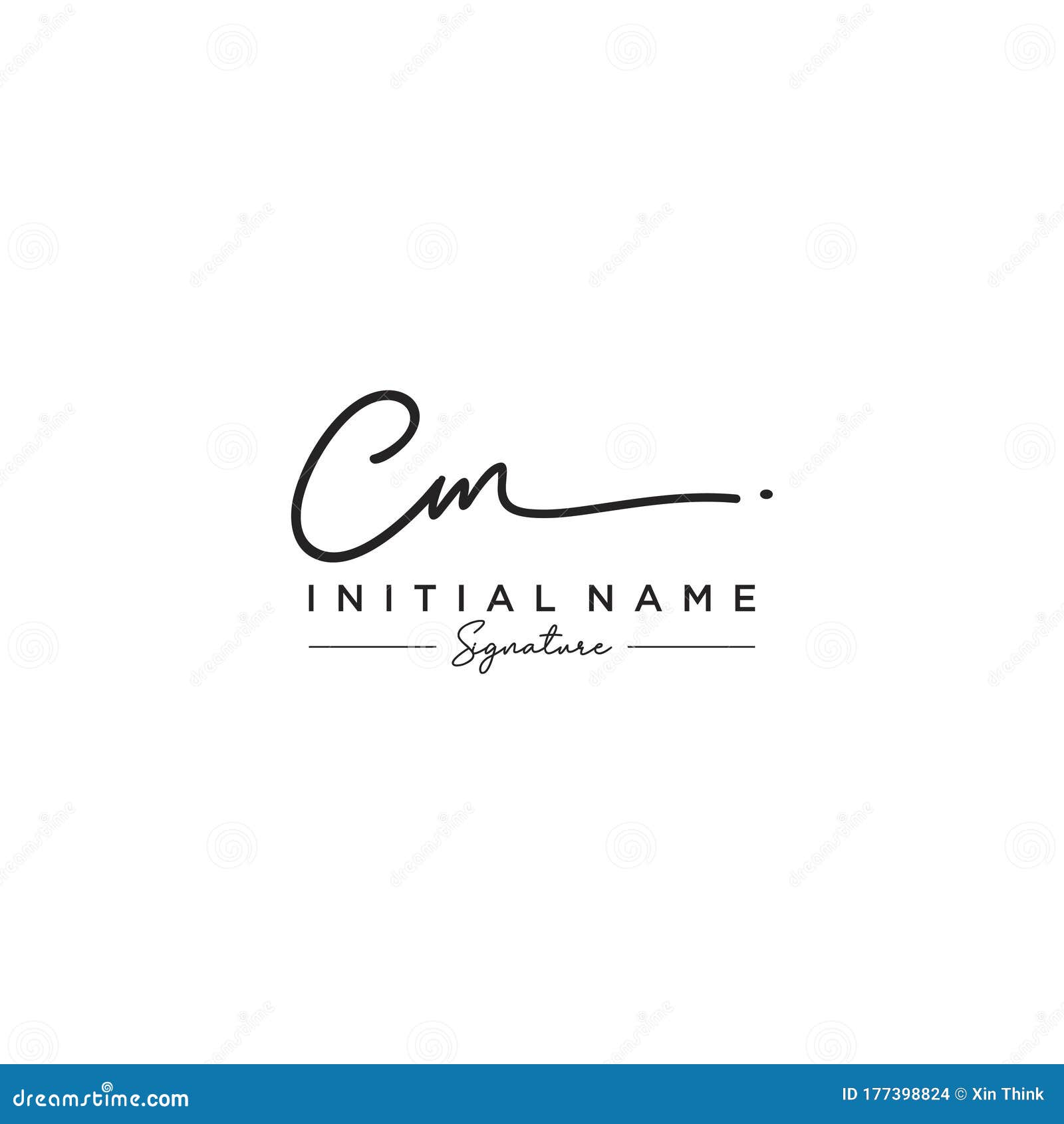 Letter CM Signature Logo Template Vector Stock Vector - Illustration of ...