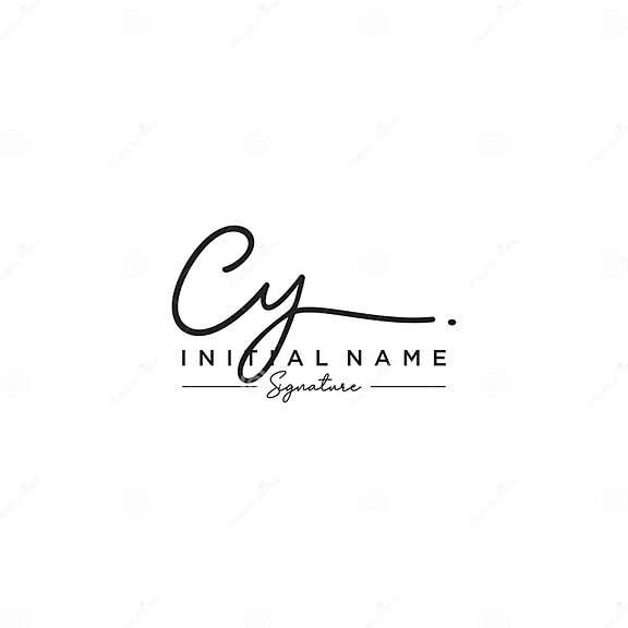 Letter CY Signature Logo Template Vector Stock Vector - Illustration of ...