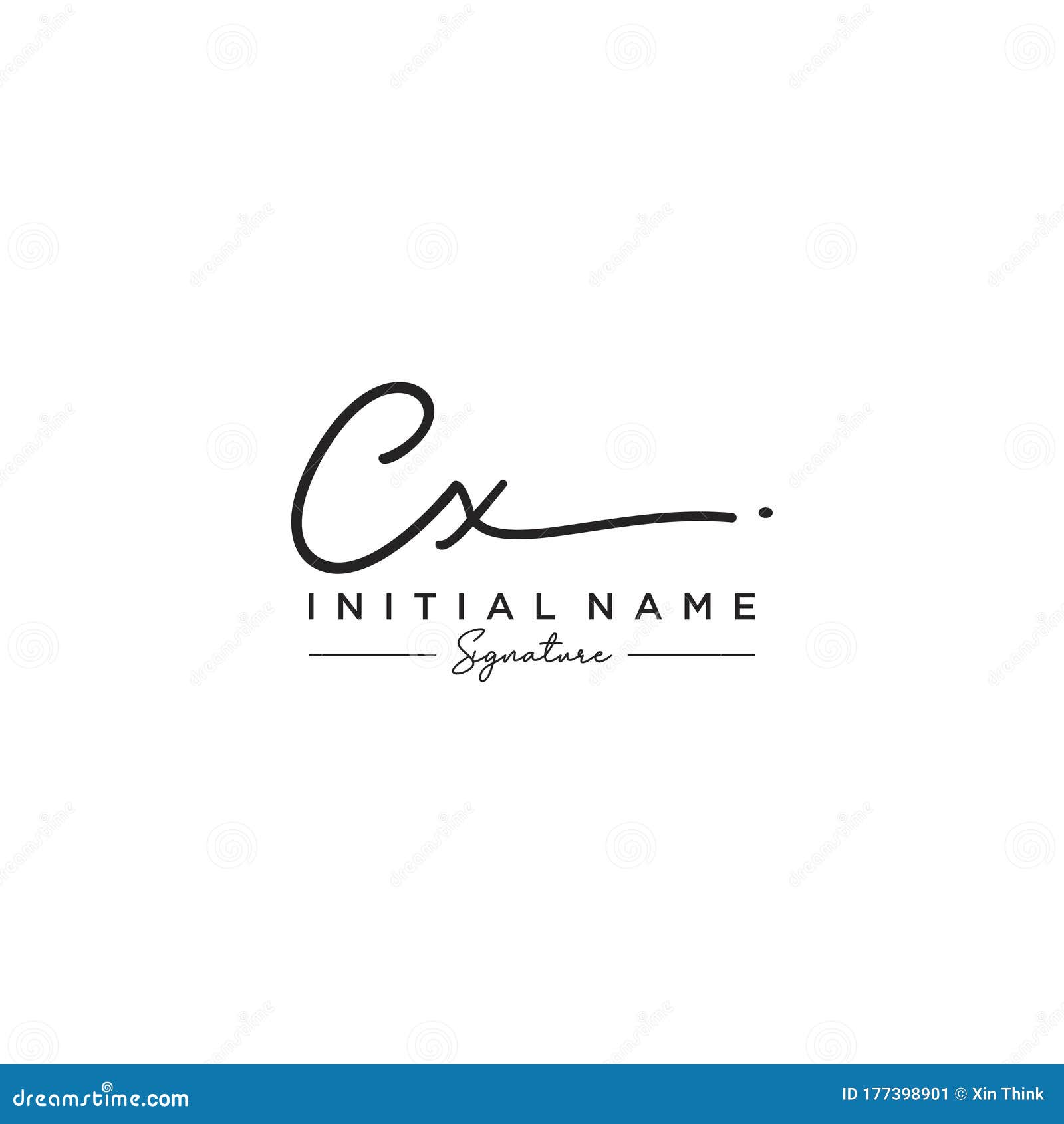 Letter CX Signature Logo Template Vector Stock Vector - Illustration of ...