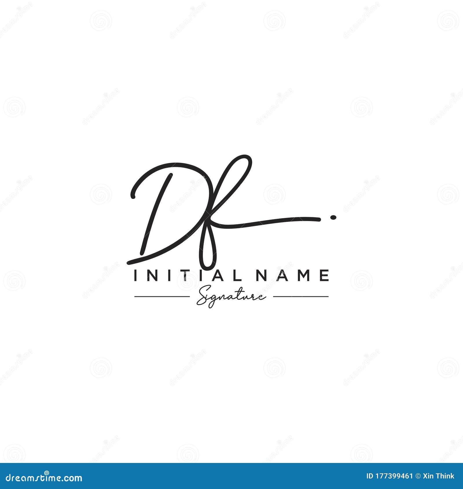 Letter DF Signature Logo Template Vector Stock Vector - Illustration of ...