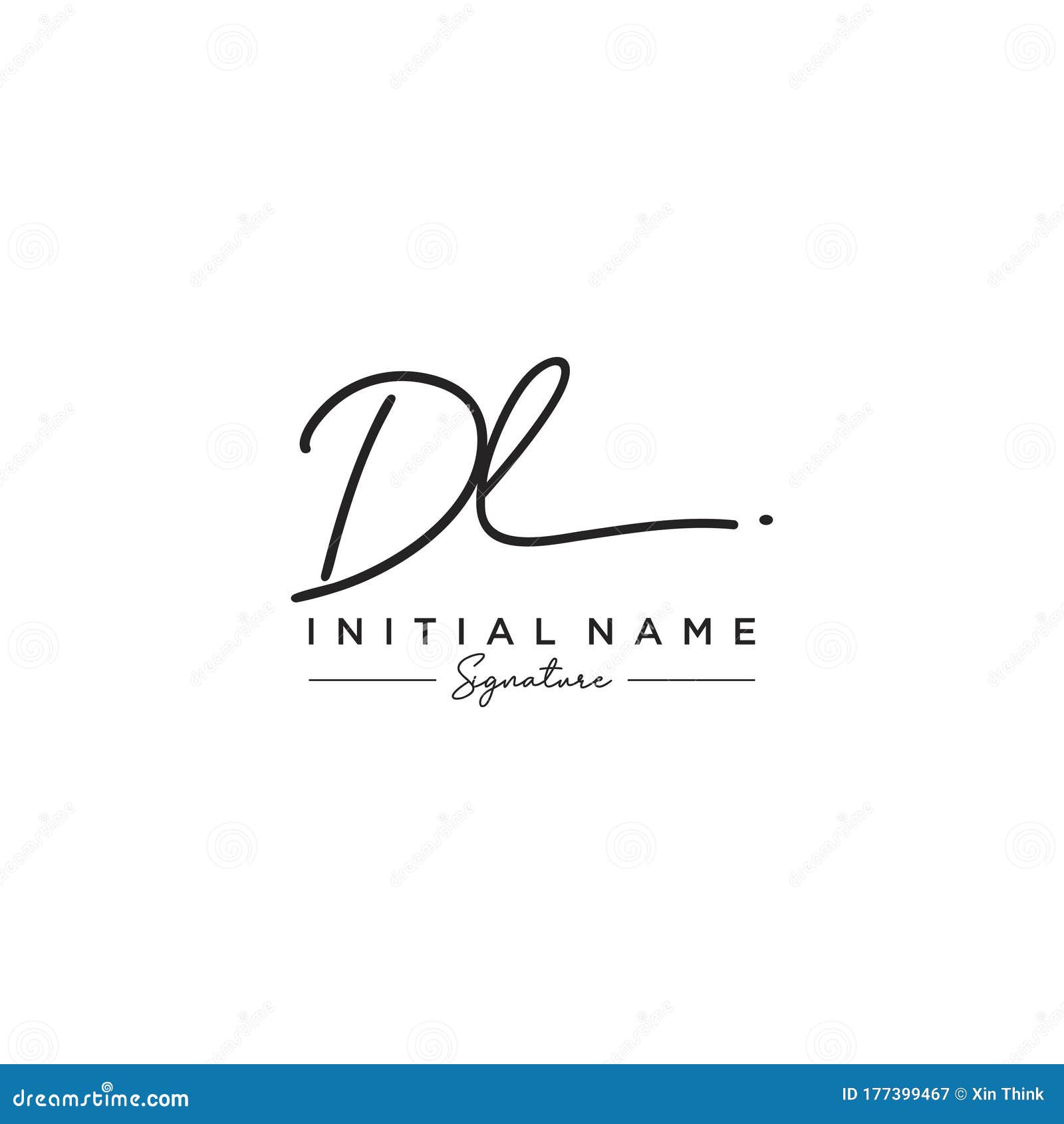 Letter DL Signature Logo Template Vector Stock Vector - Illustration of ...