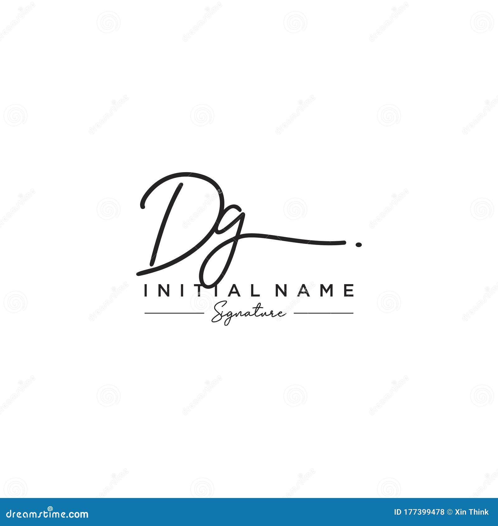 Letter DG Signature Logo Template Vector Stock Vector - Illustration of ...