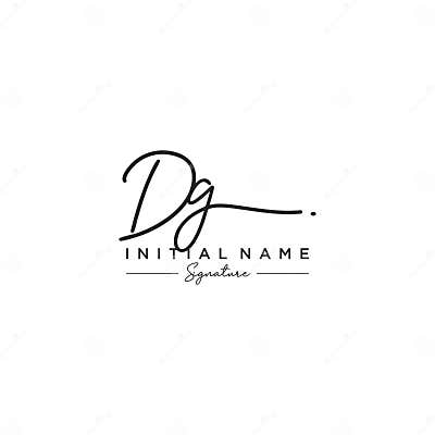 Letter DG Signature Logo Template Vector Stock Vector - Illustration of ...