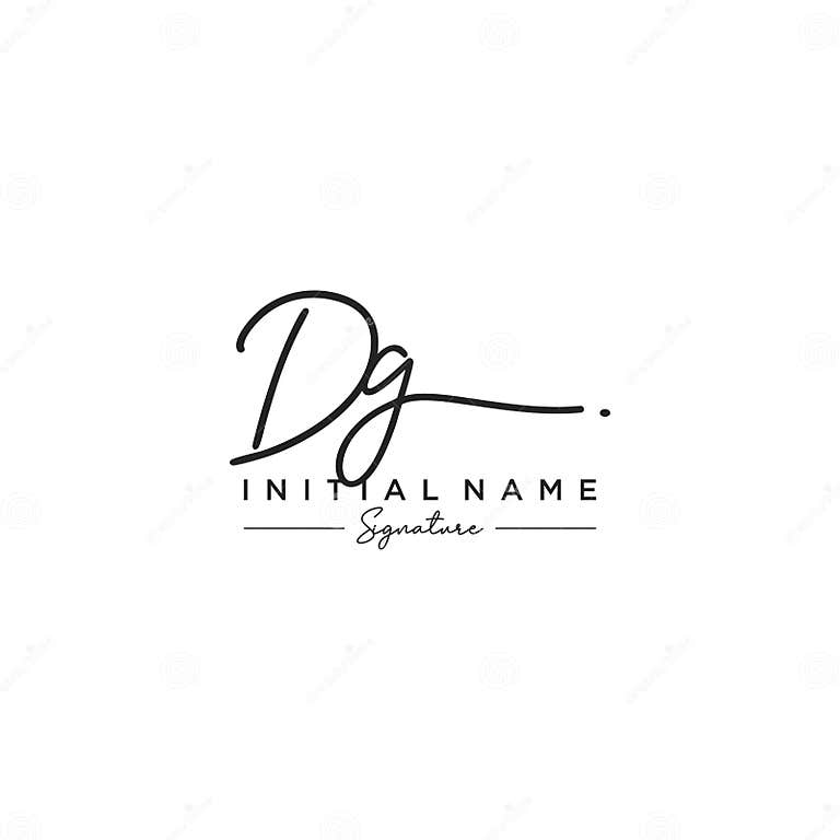 Letter DG Signature Logo Template Vector Stock Vector - Illustration of ...