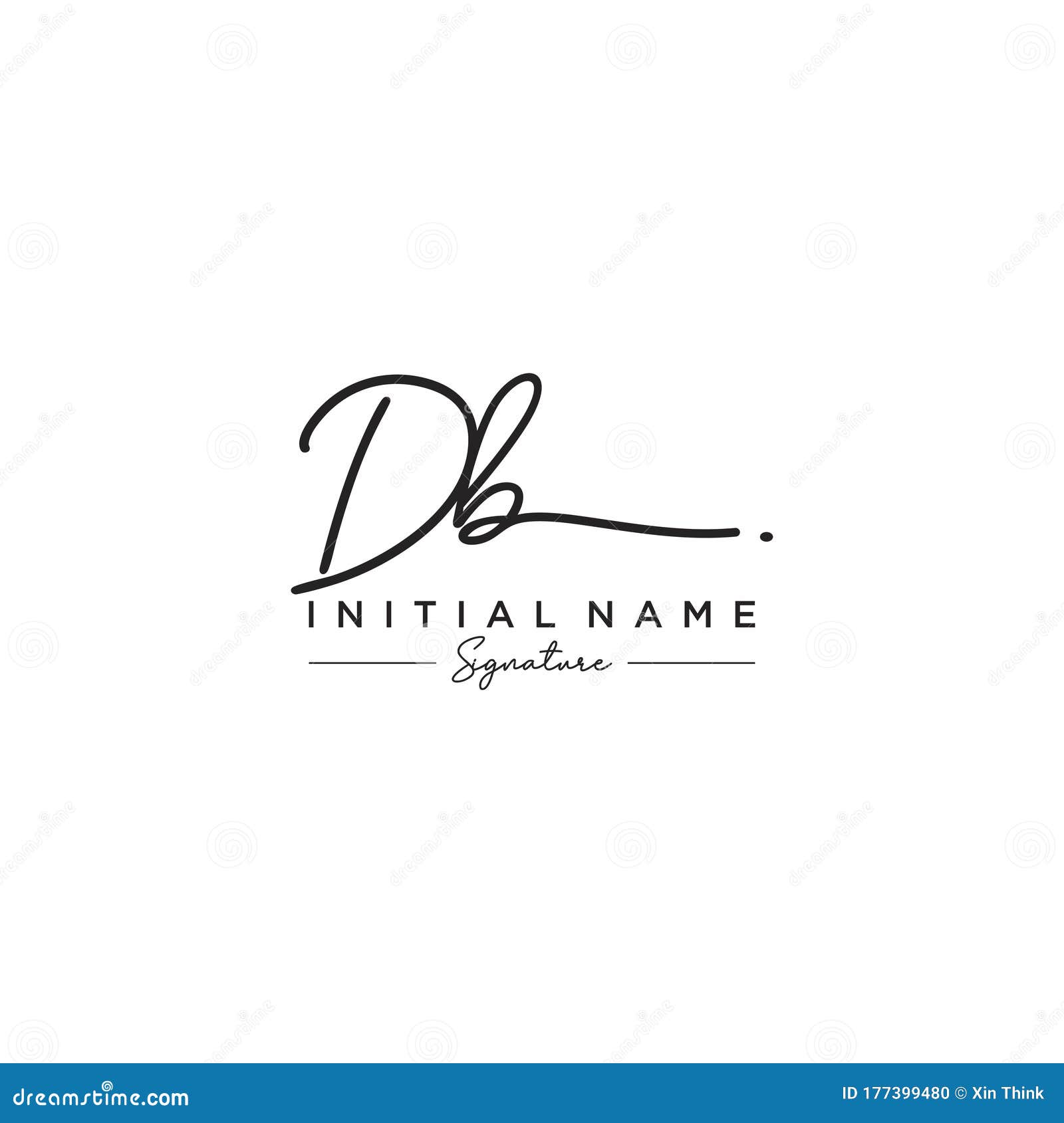 Letter DB Signature Logo Template Vector Stock Vector - Illustration of ...