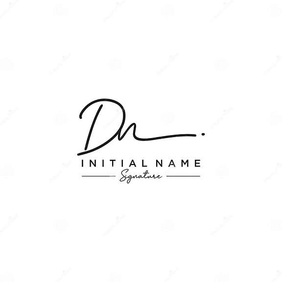 Letter DN Signature Logo Template Vector Stock Vector - Illustration of ...