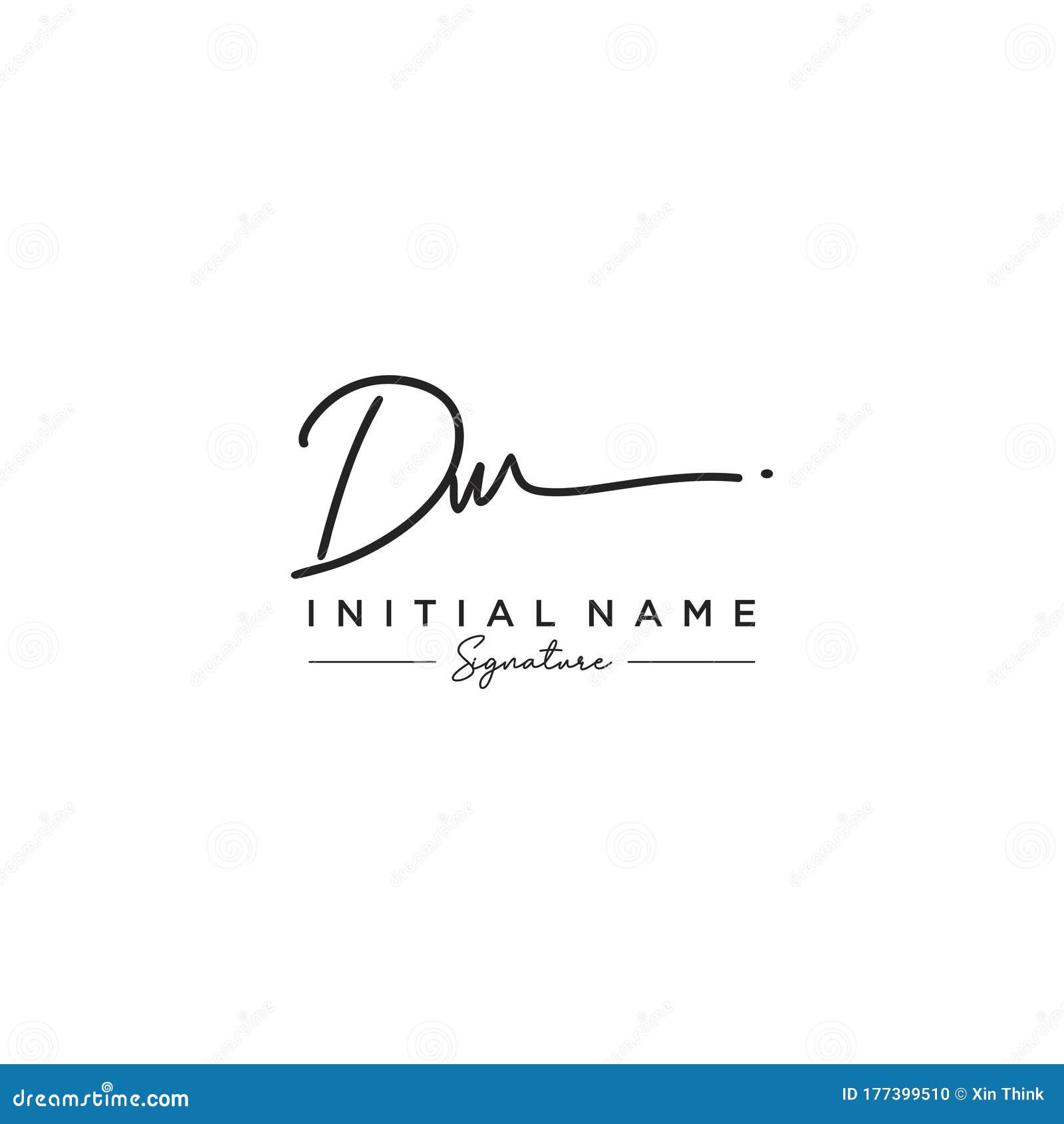 Letter DW Signature Logo Template Vector Stock Vector - Illustration of ...
