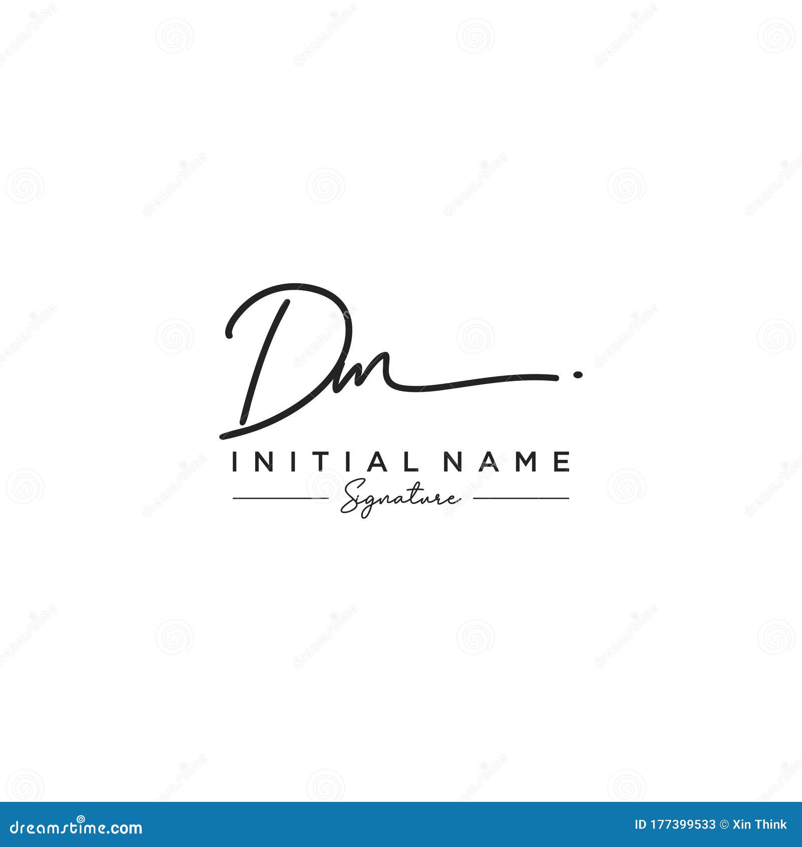 Letter DM Signature Logo Template Vector Stock Vector - Illustration of ...