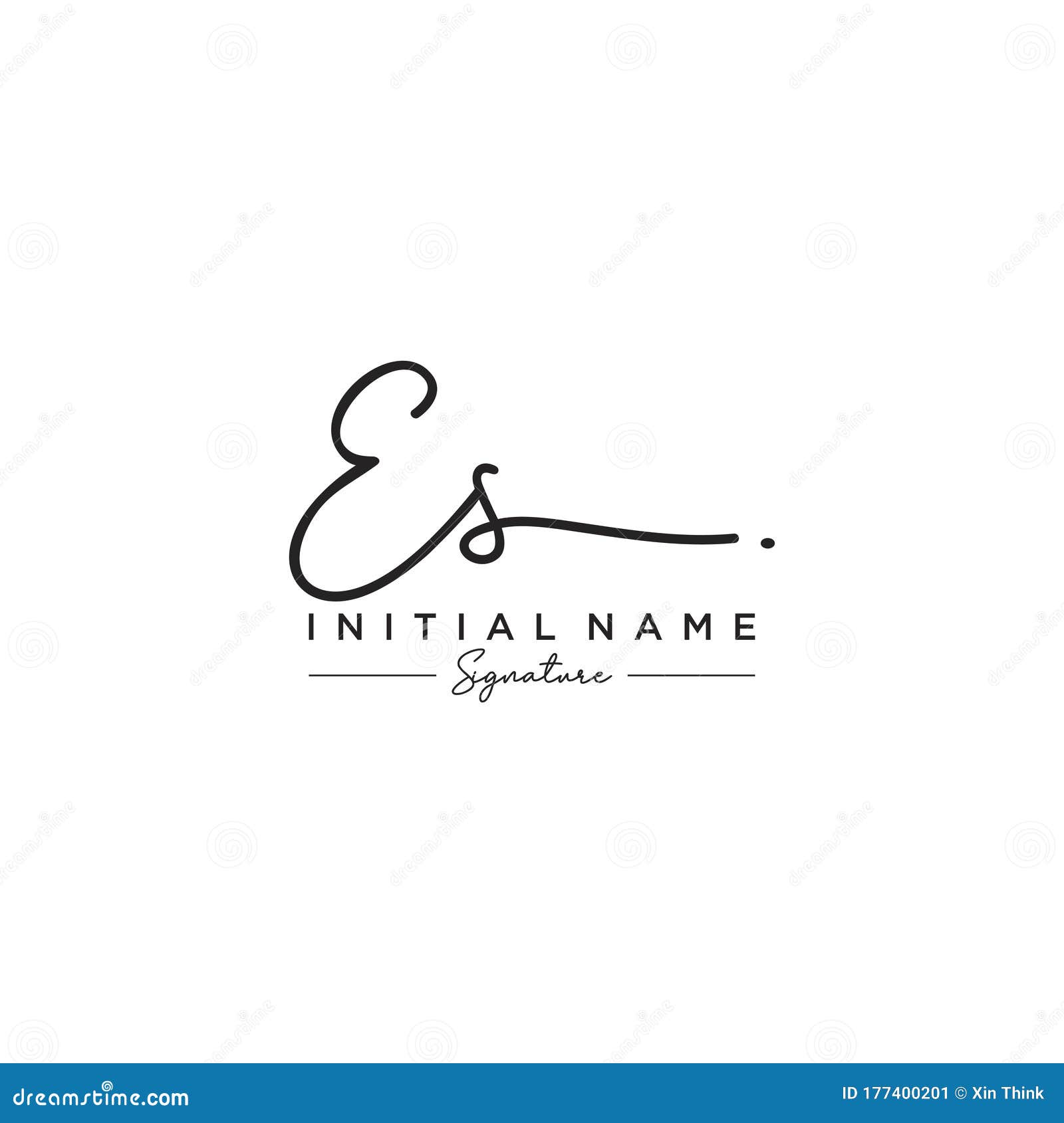 Letter ES Signature Logo Template Vector Stock Vector - Illustration of ...