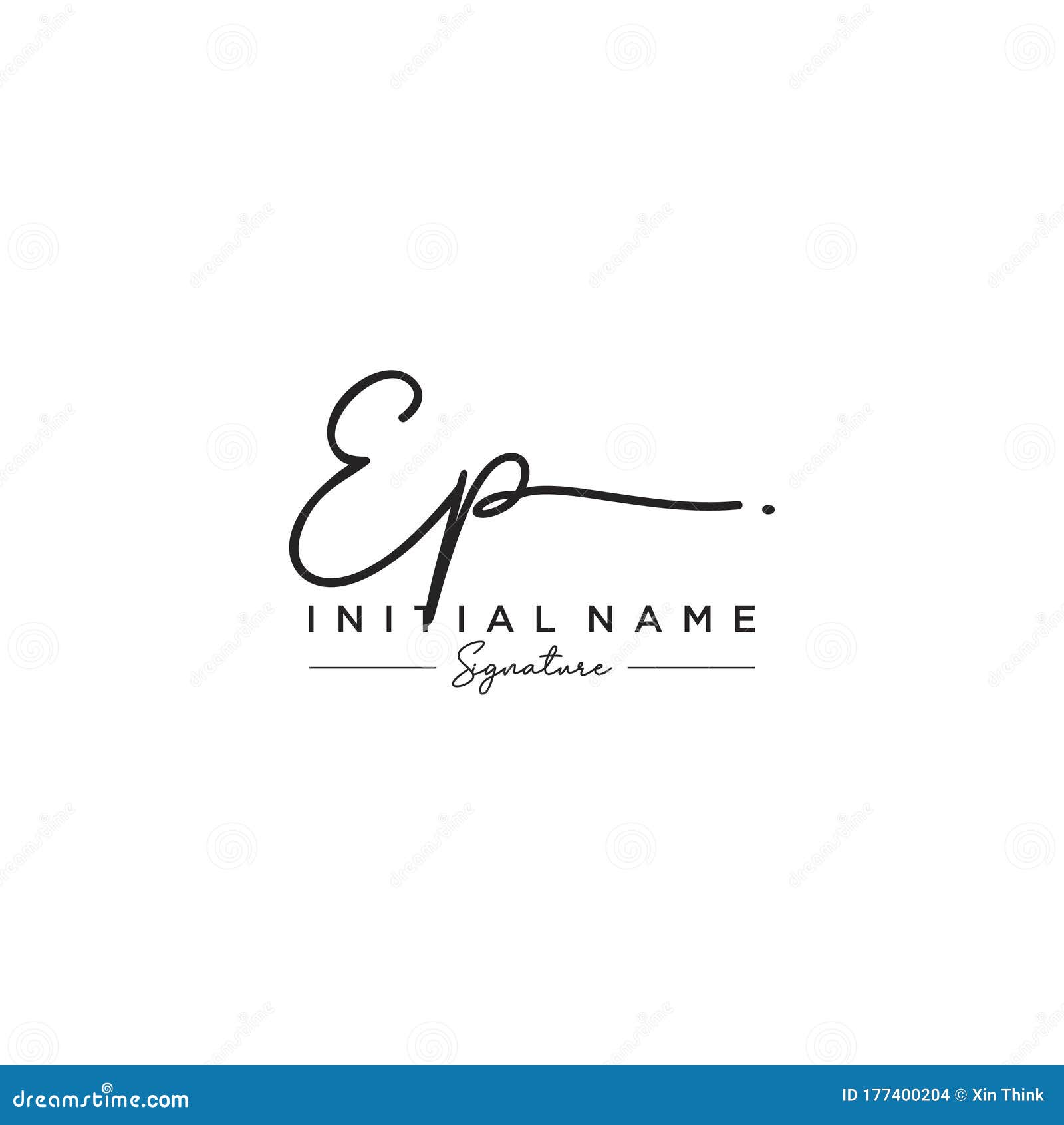 Letter EP Signature Logo Template Vector Stock Vector - Illustration of ...