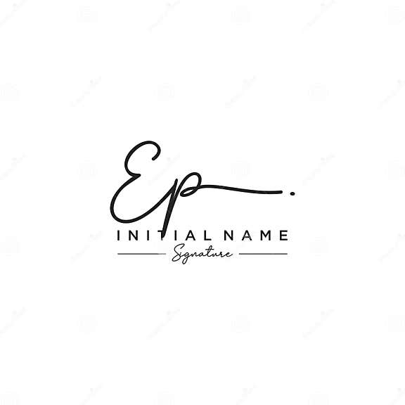 Letter EP Signature Logo Template Vector Stock Vector - Illustration of ...