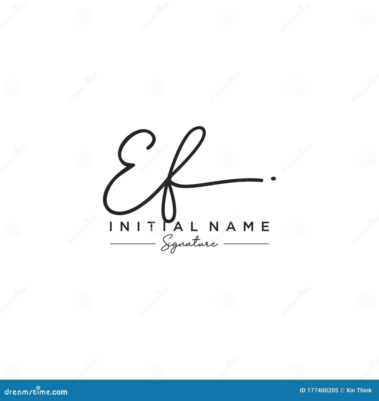Letter EF Signature Logo Template Vector Stock Vector - Illustration of ...