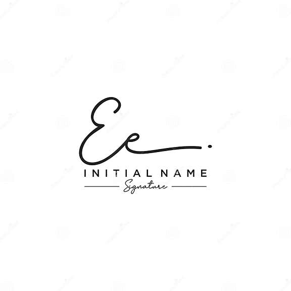 Letter EE Signature Logo Template Vector Stock Vector - Illustration of ...