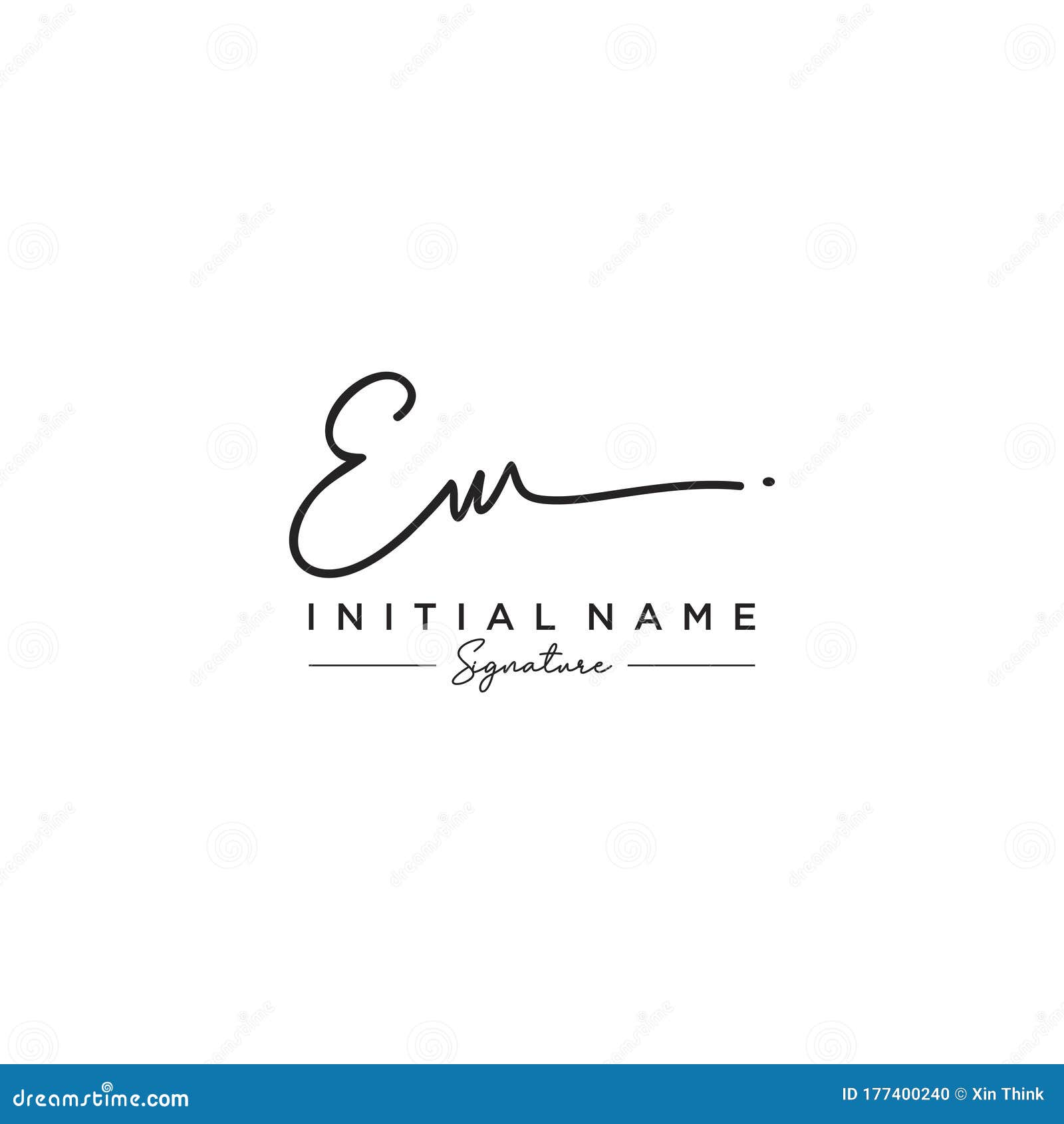 Letter EW Signature Logo Template Vector Stock Vector - Illustration of ...