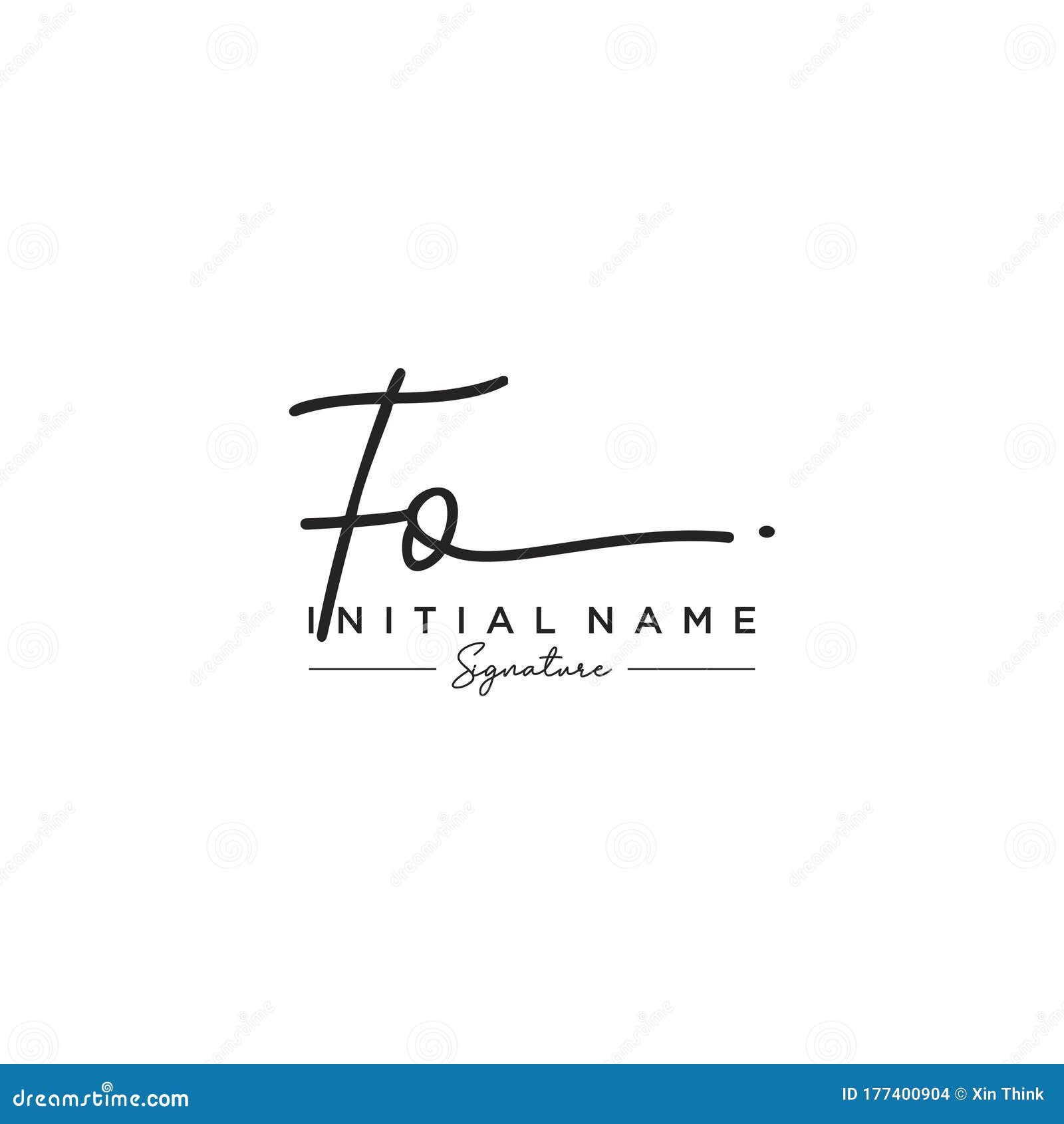 Letter FO Signature Logo Template Vector Stock Vector - Illustration of ...