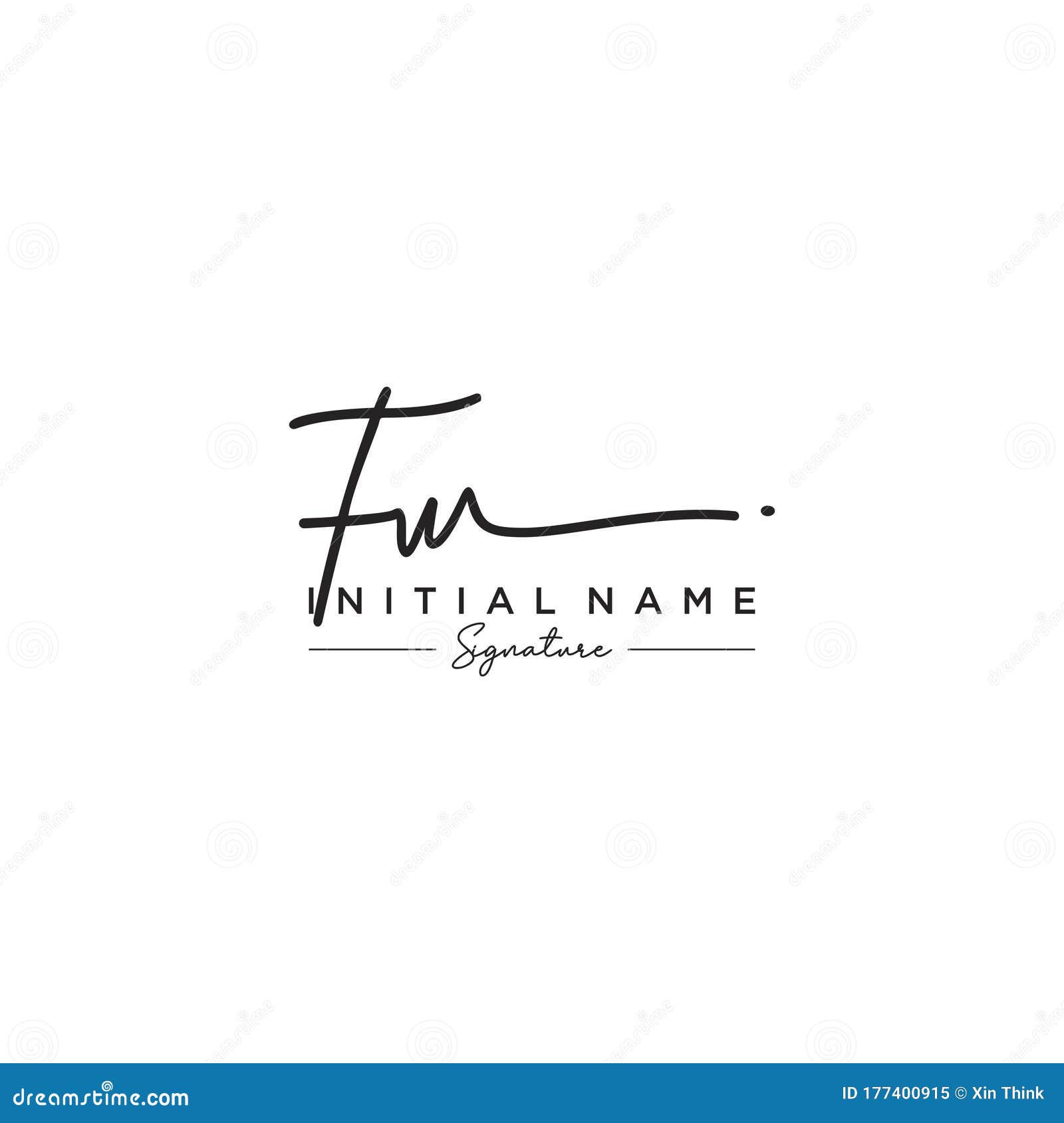 Letter FW Signature Logo Template Vector Stock Vector - Illustration of ...