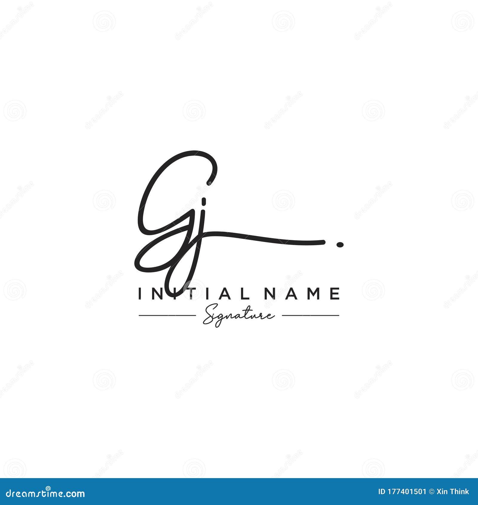 Letter GJ Signature Logo Template Vector Stock Vector - Illustration of ...