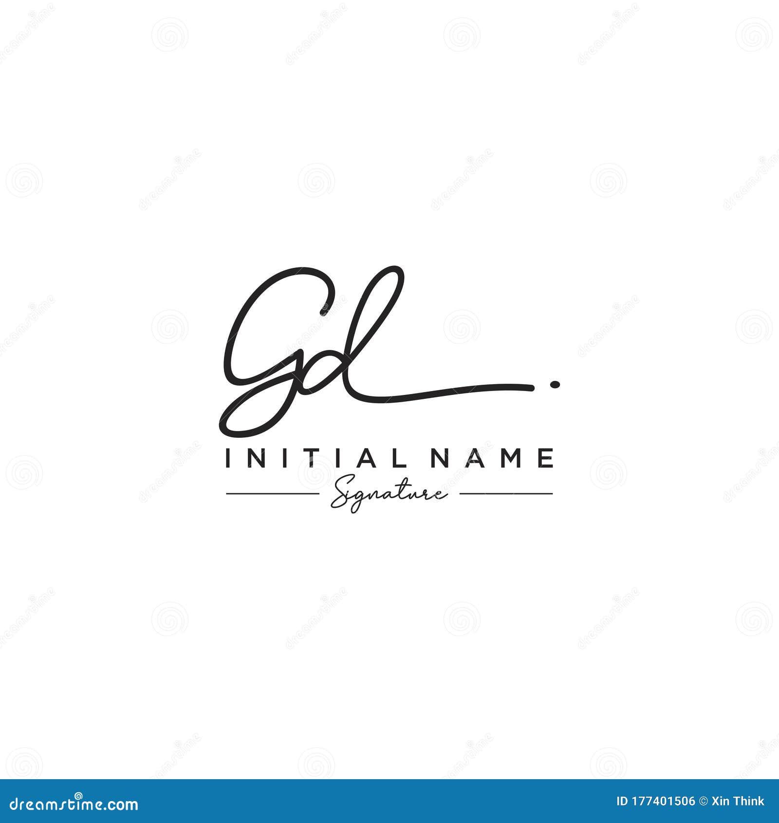 Letter GD Signature Logo Template Vector Stock Vector - Illustration of ...