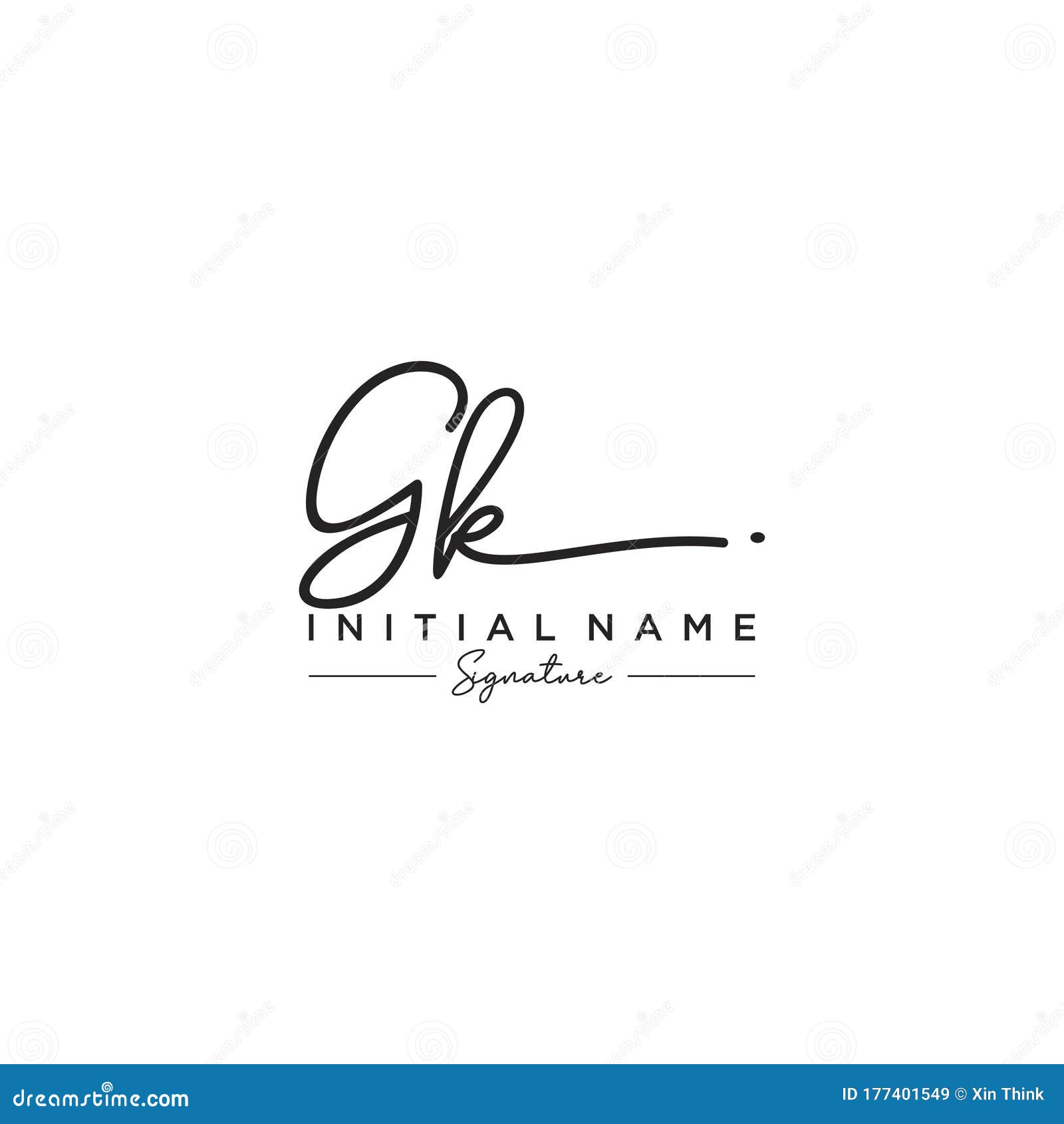 Letter GK Signature Logo Template Vector Stock Vector - Illustration of ...