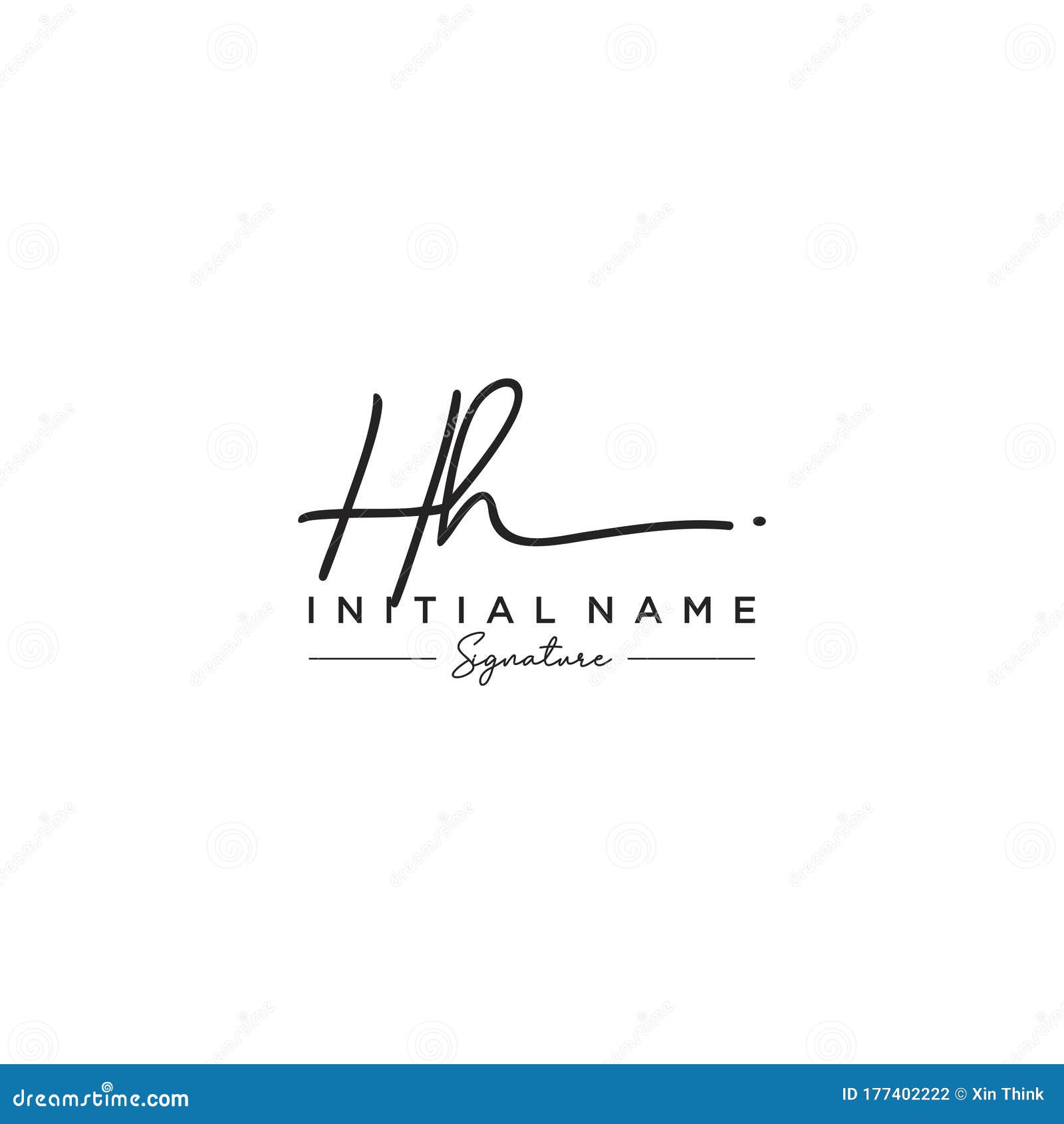 Letter HH Signature Logo Template Vector Stock Vector - Illustration of ...