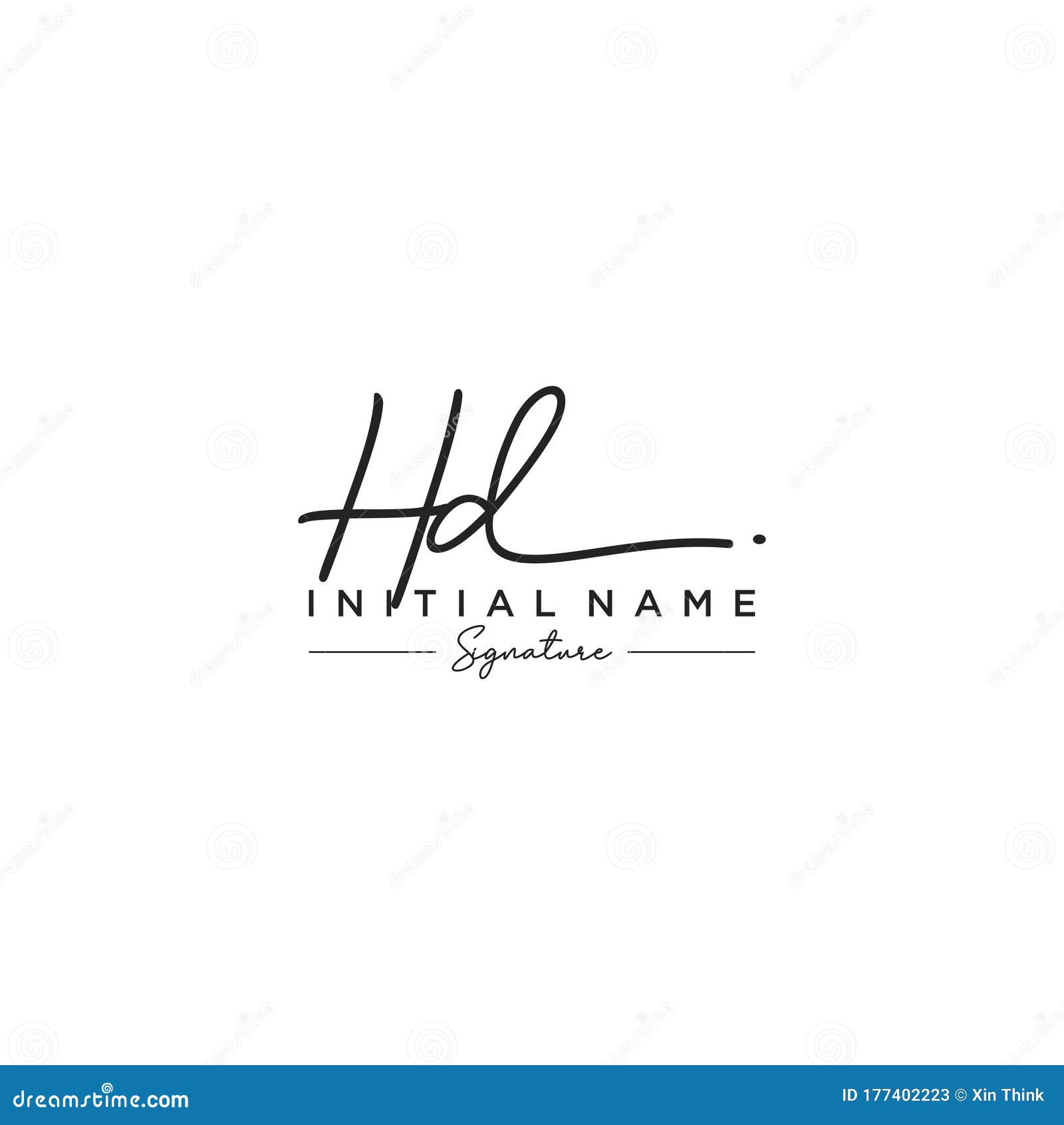 Letter HD Signature Logo Template Vector Stock Vector - Illustration of ...