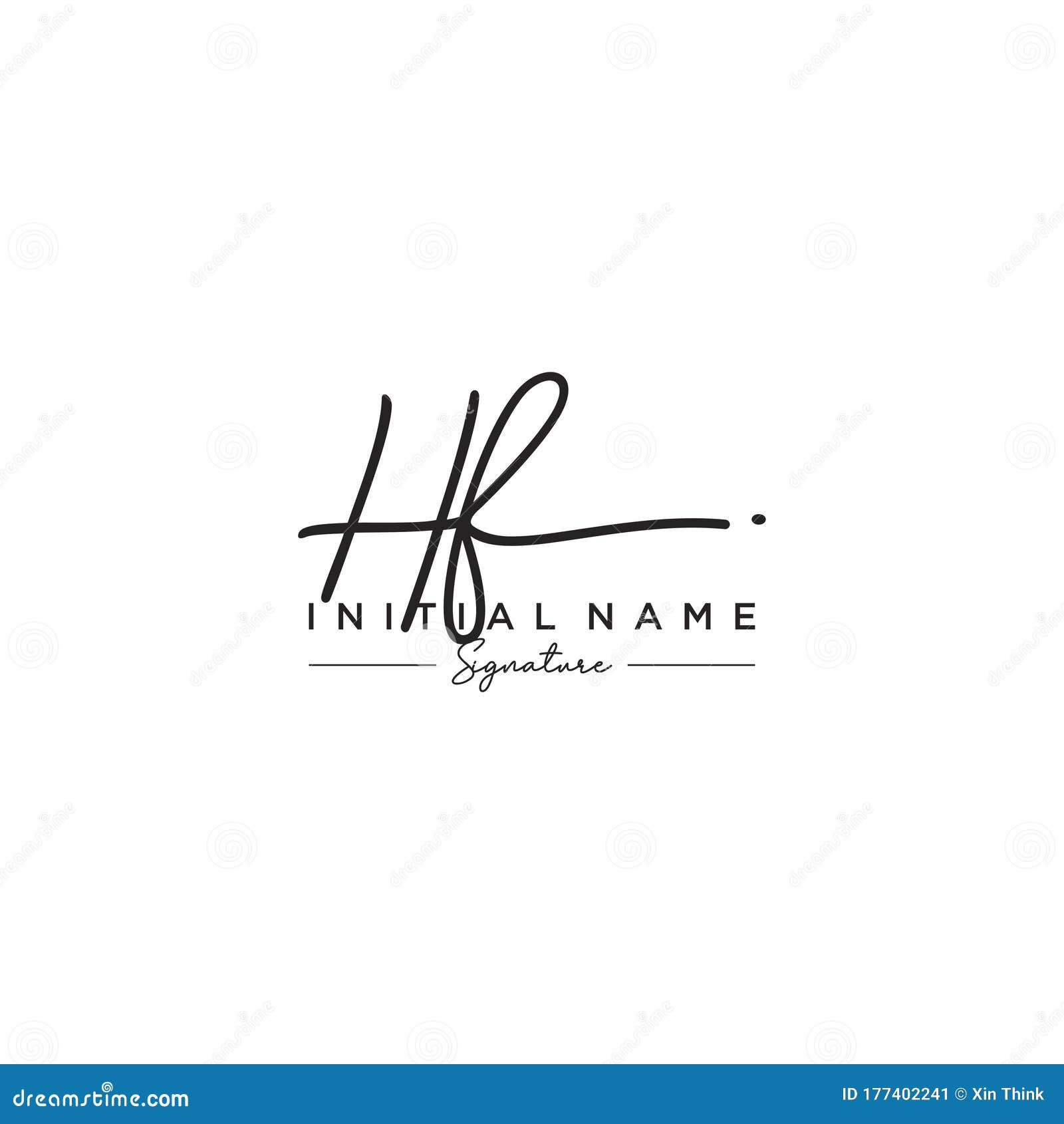 Letter HF Signature Logo Template Vector Stock Vector - Illustration of ...