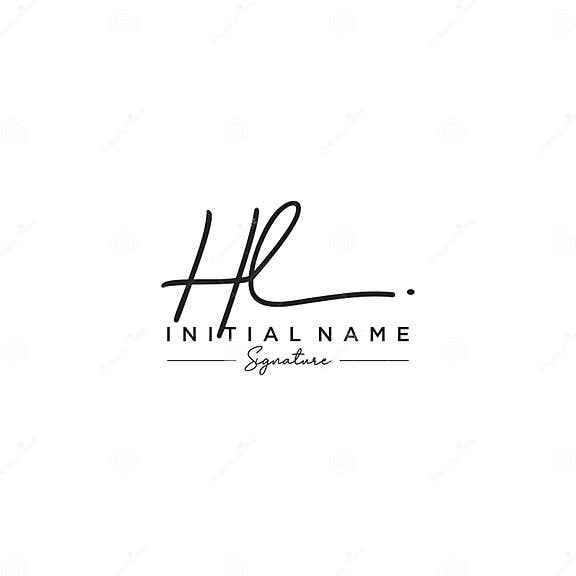Letter HL Signature Logo Template Vector Stock Vector - Illustration of ...
